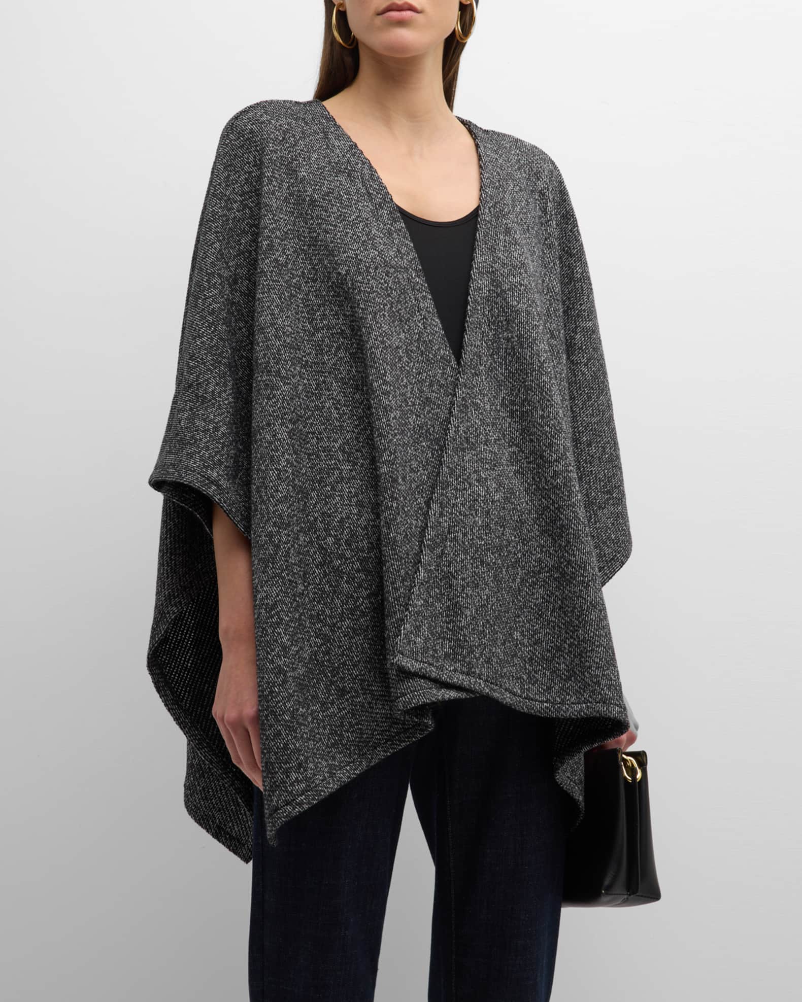 Eileen Fisher Open-Front Handkerchief Organic Cotton Shawl | Neiman Marcus