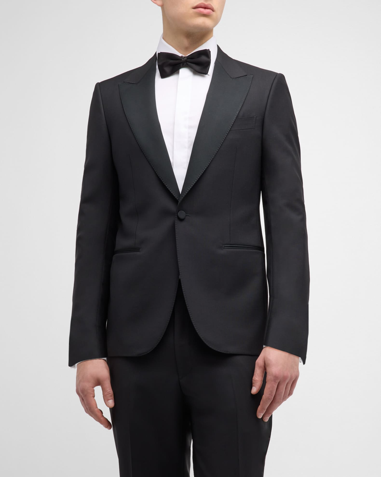 ZEGNA Men's Wool-Mohair Solid Tuxedo | Neiman Marcus