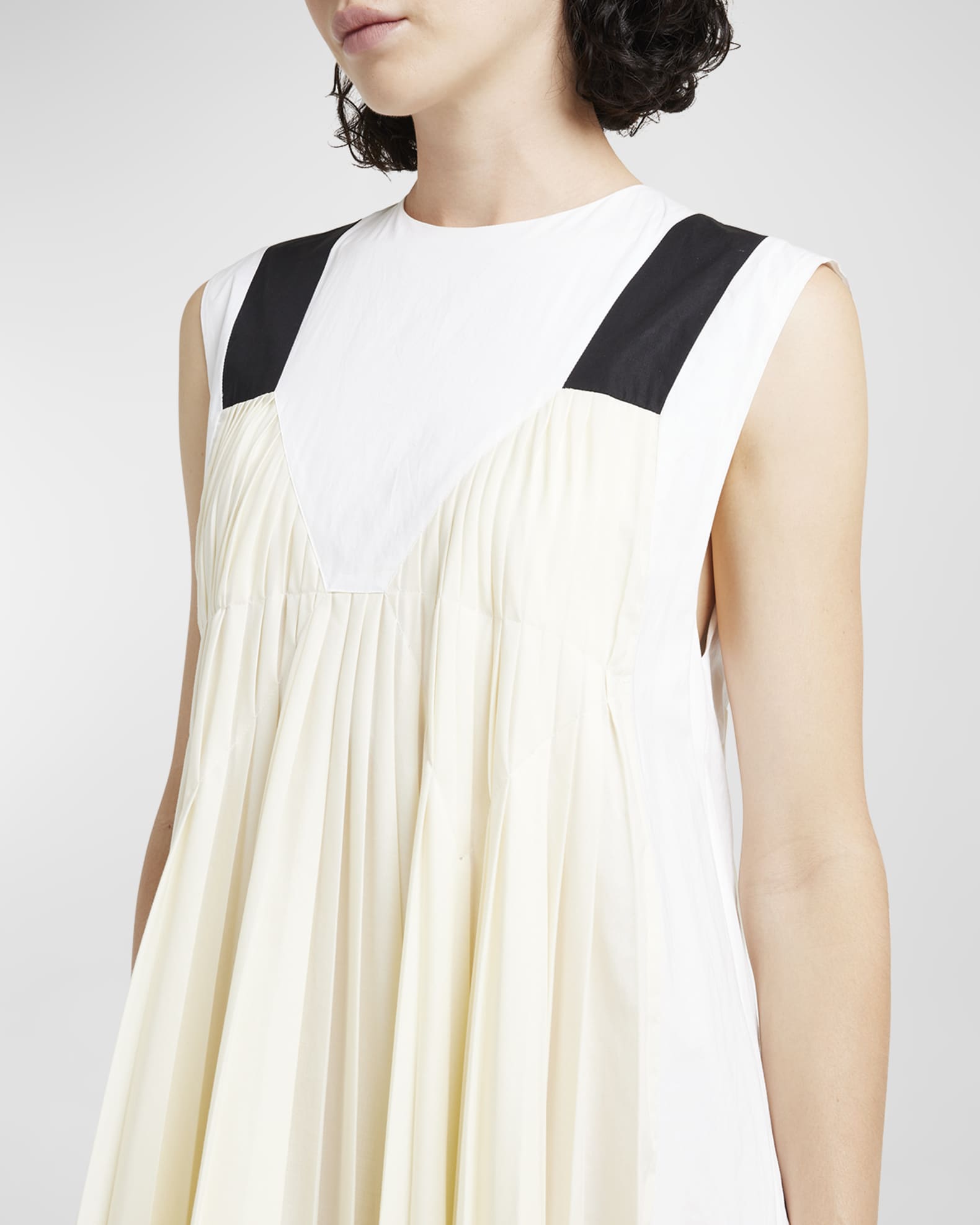 Plan C Colorblock Pleated Maxi Dress | Neiman Marcus