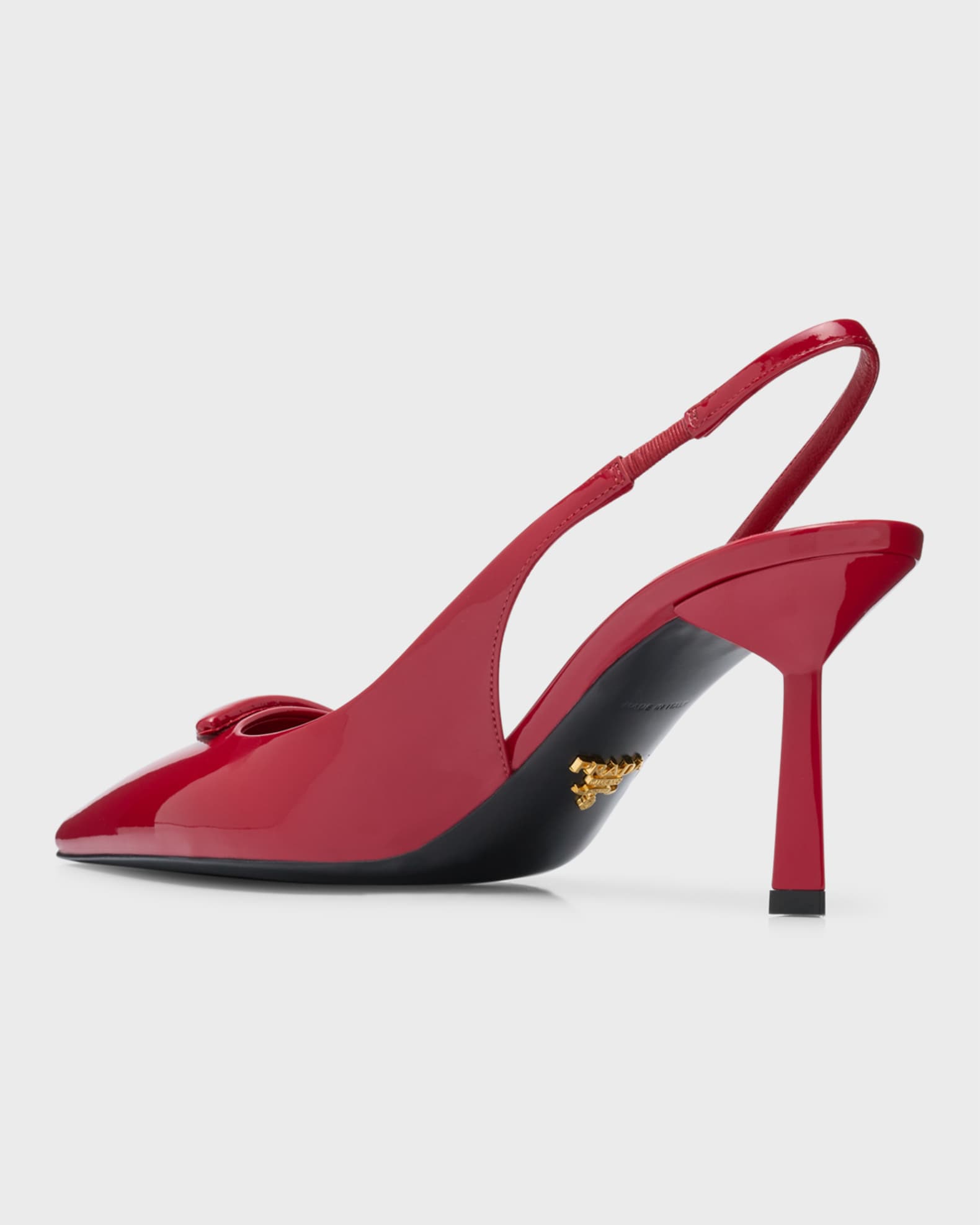 Prada Patent Triangle Slingback Pumps | Neiman Marcus