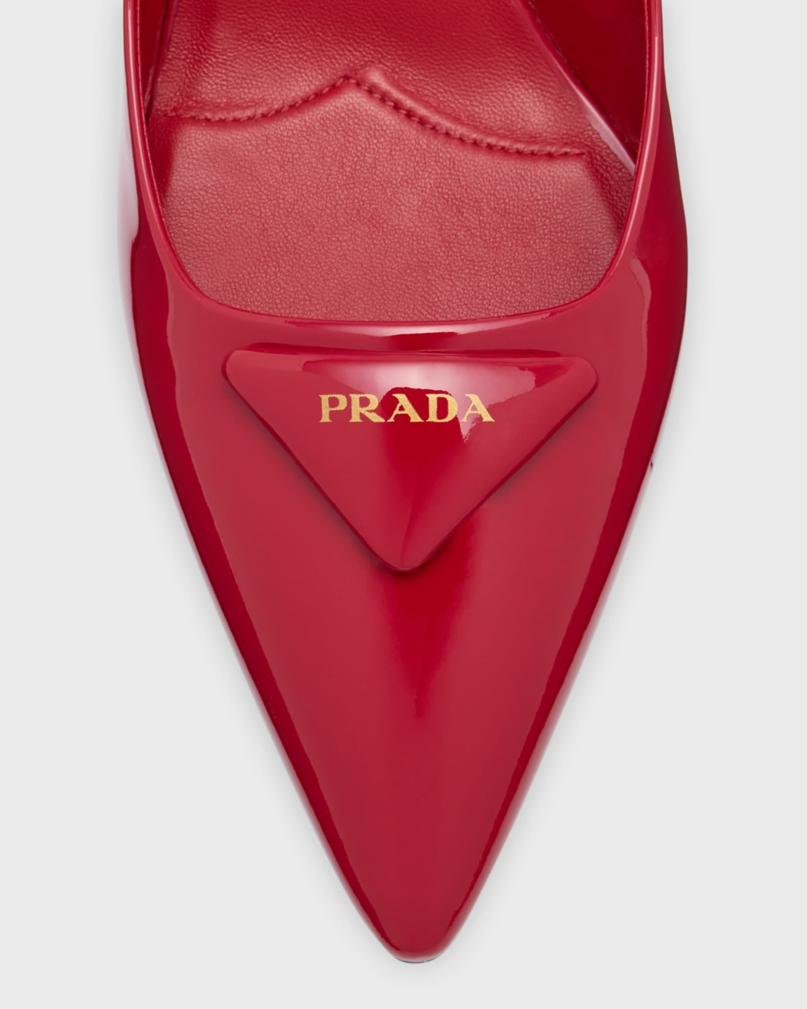 Prada Patent Triangle Slingback Pumps | Neiman Marcus