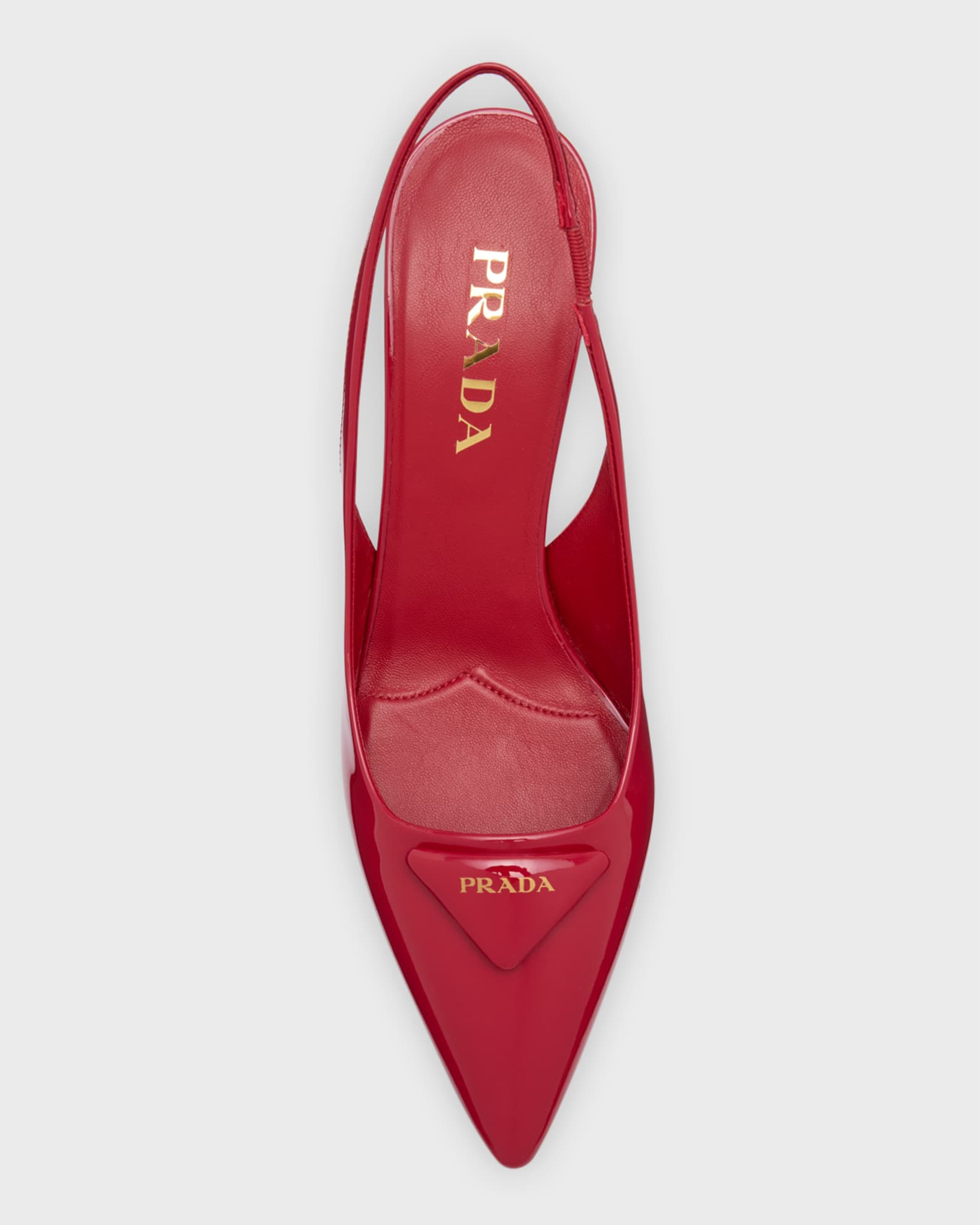 Prada Patent Triangle Slingback Pumps | Neiman Marcus