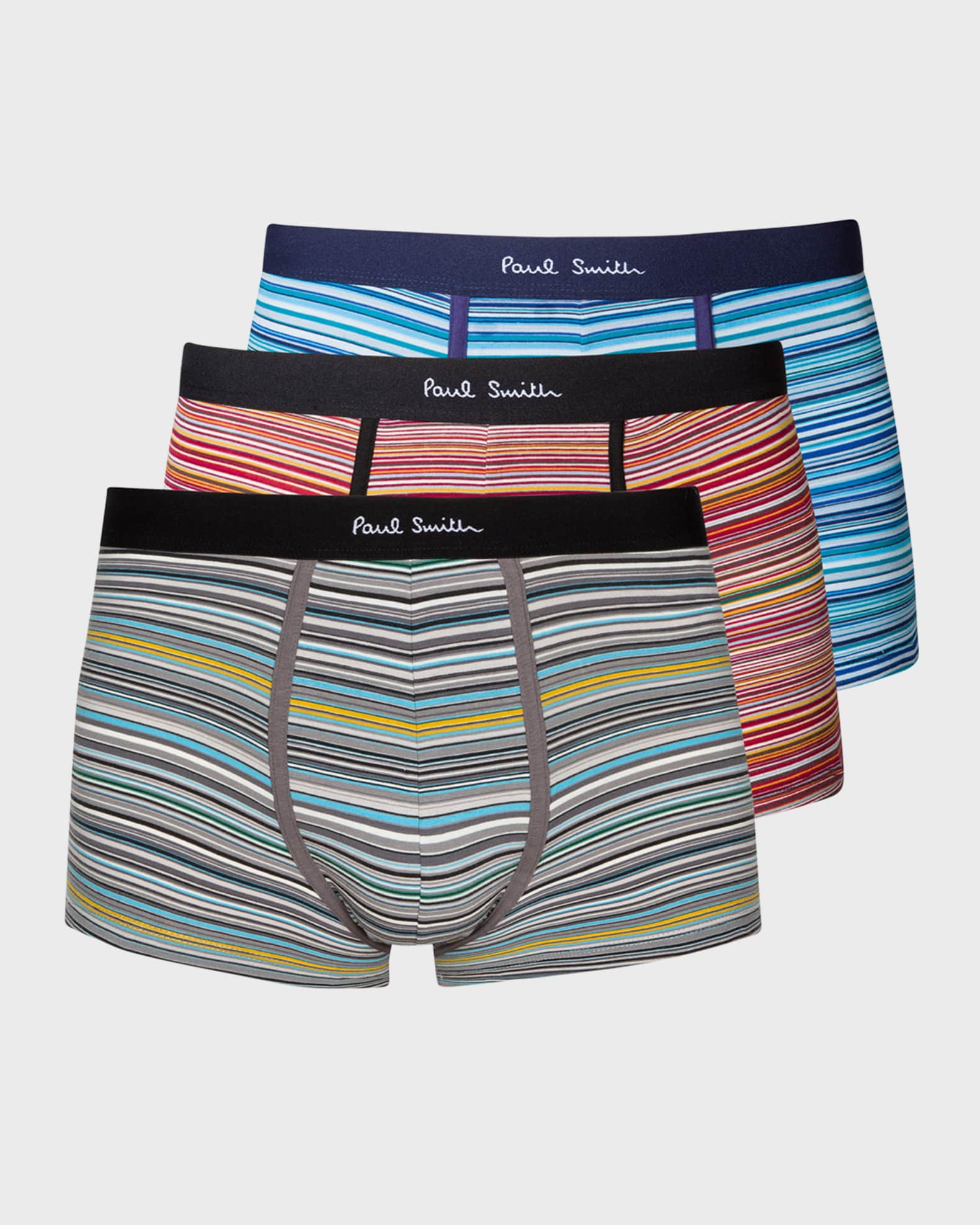 Paul Smith Men's 3-Pack Mixed Signature Stripe Trunks | Neiman Marcus