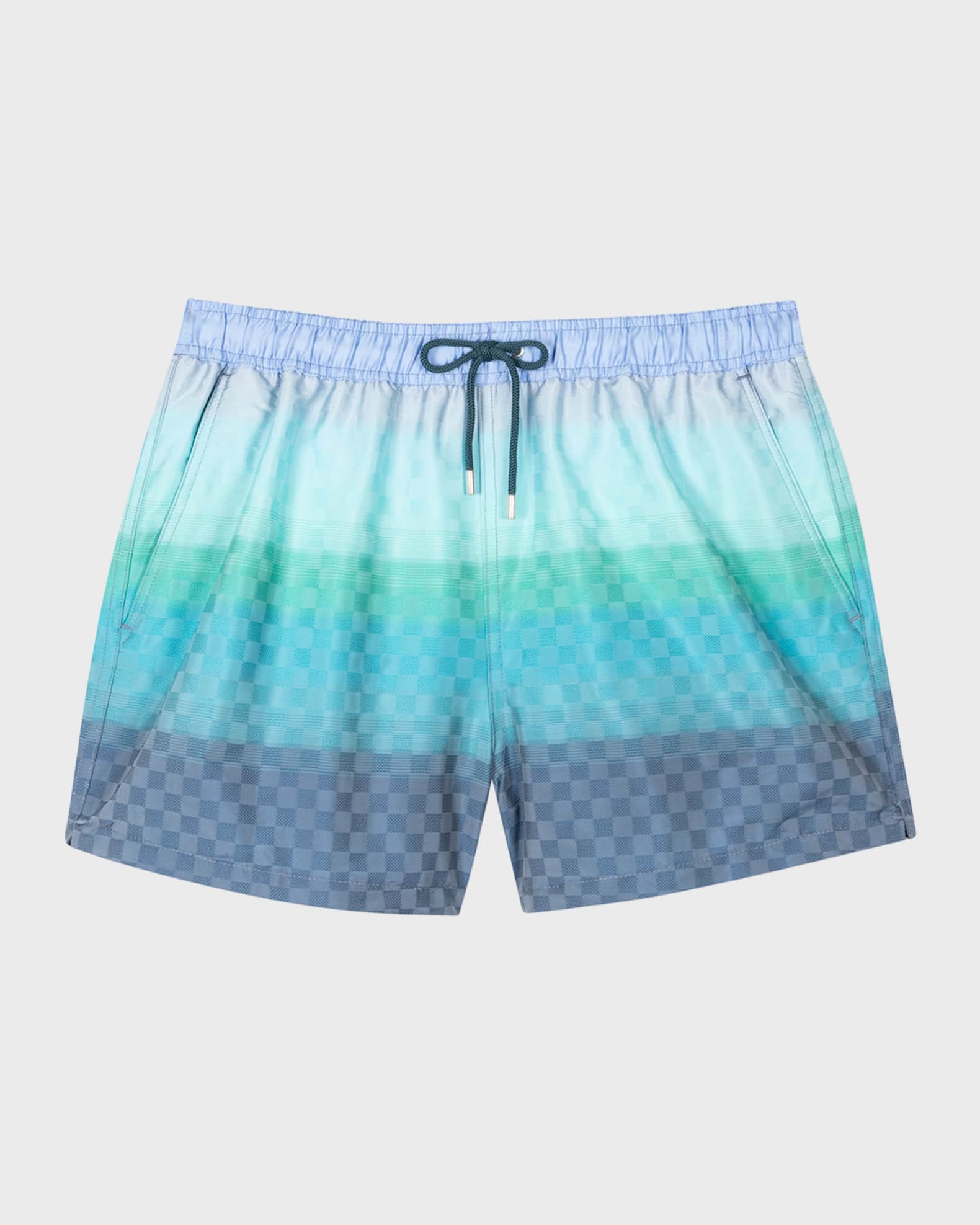 Paul Smith Men's Checkered Degrade Swim Trunks | Neiman Marcus