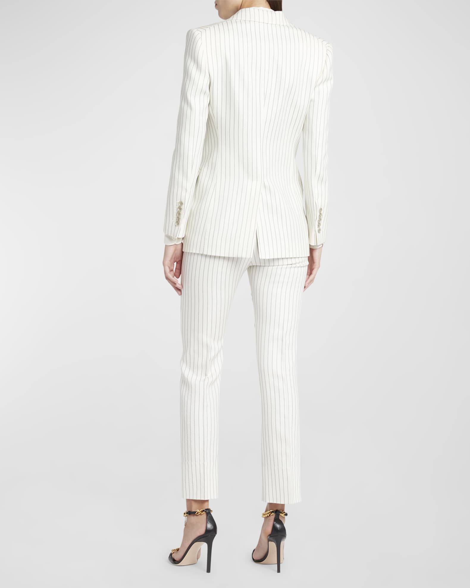 TOM FORD Pinstripe Double-Breasted Blazer Jacket | Neiman Marcus
