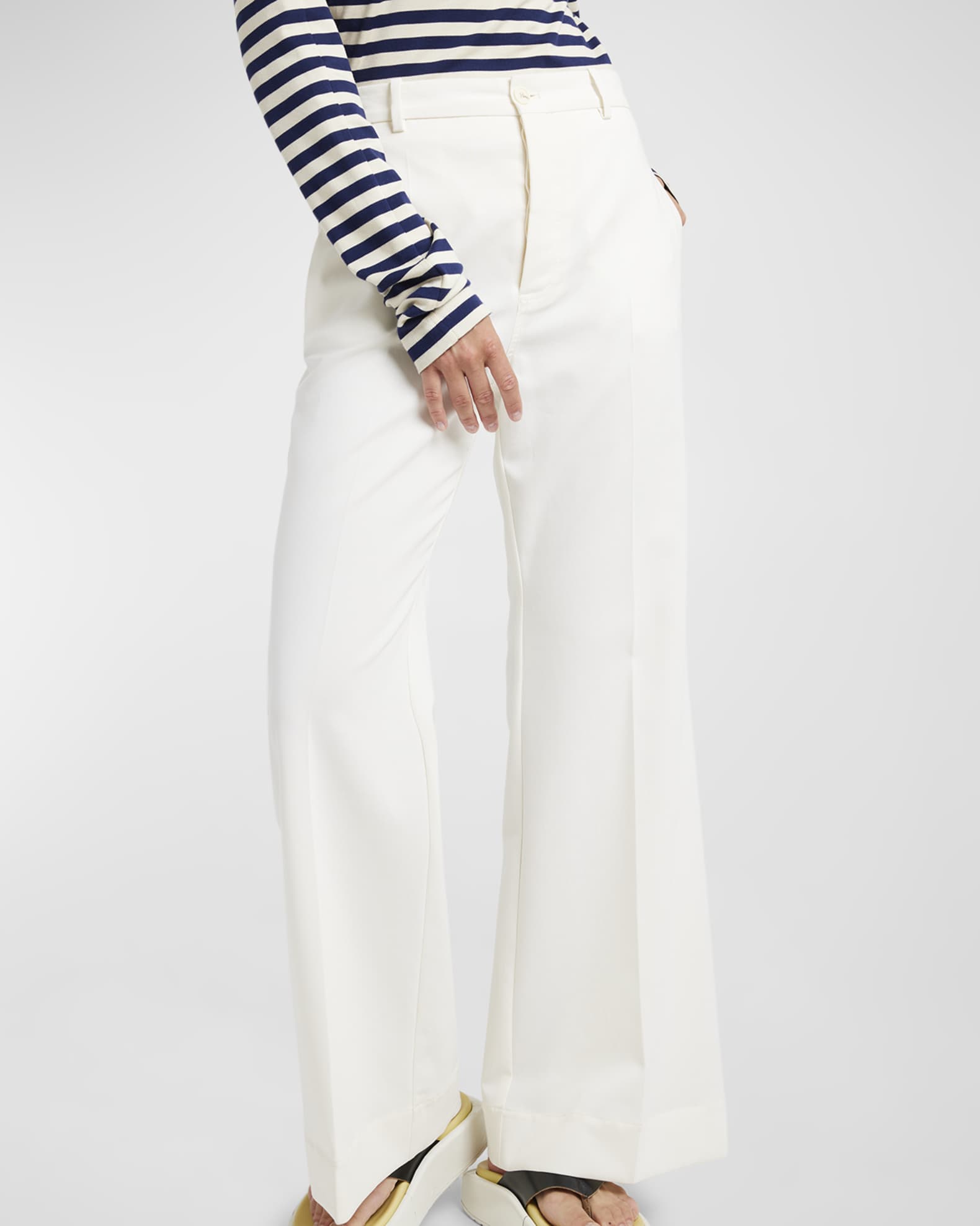 Plan C Mid-Rise Straight-Leg Crepe Pants | Neiman Marcus