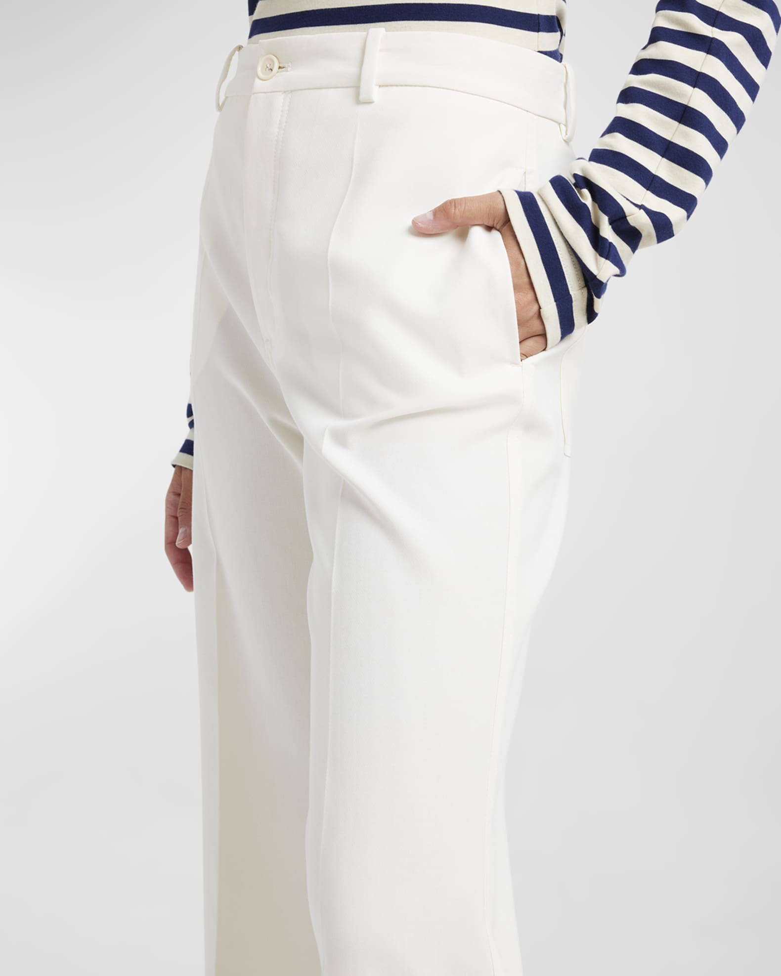 Plan C Mid-Rise Straight-Leg Crepe Pants | Neiman Marcus