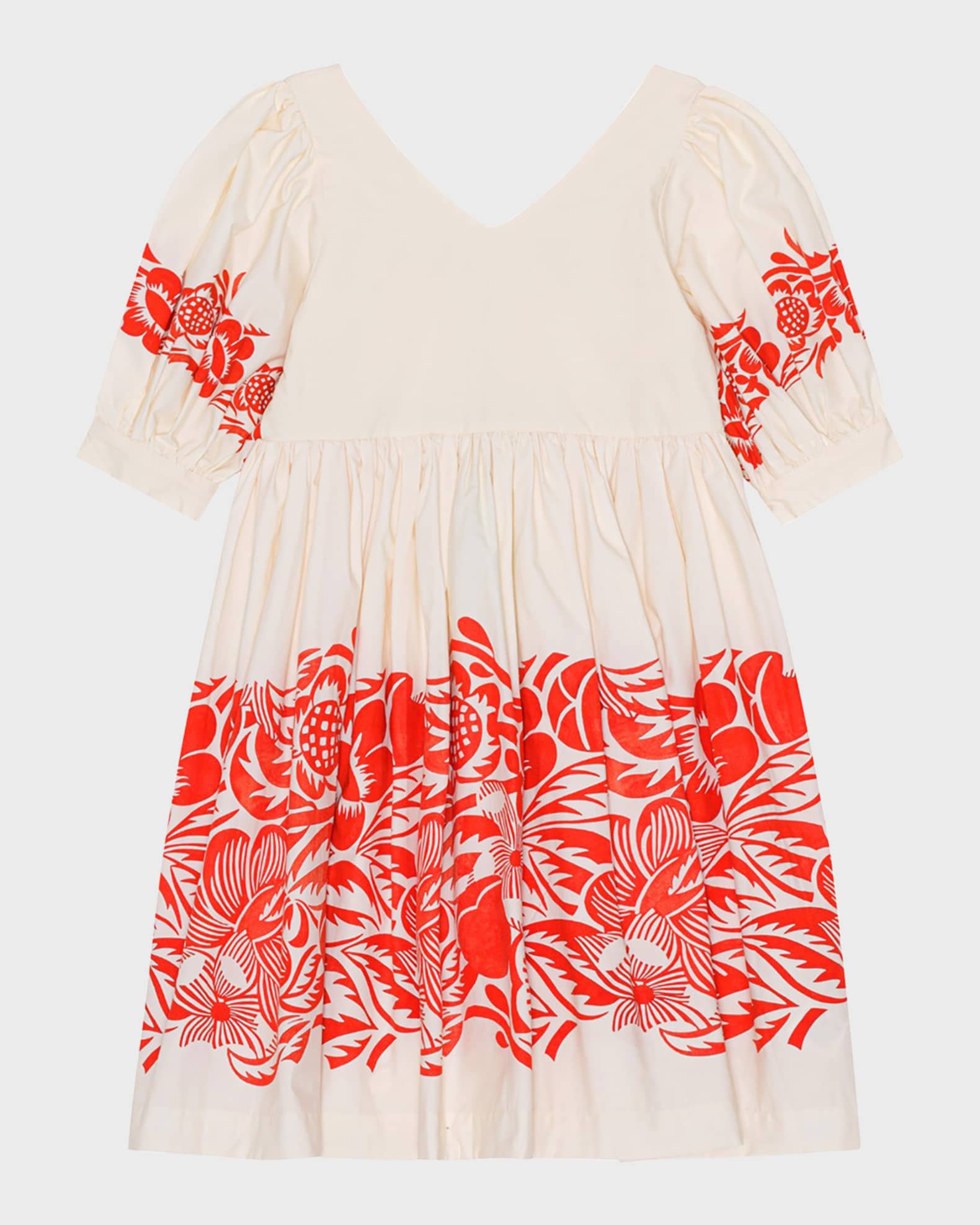 Girl's Camilo Floral-Print Dress | Neiman Marcus