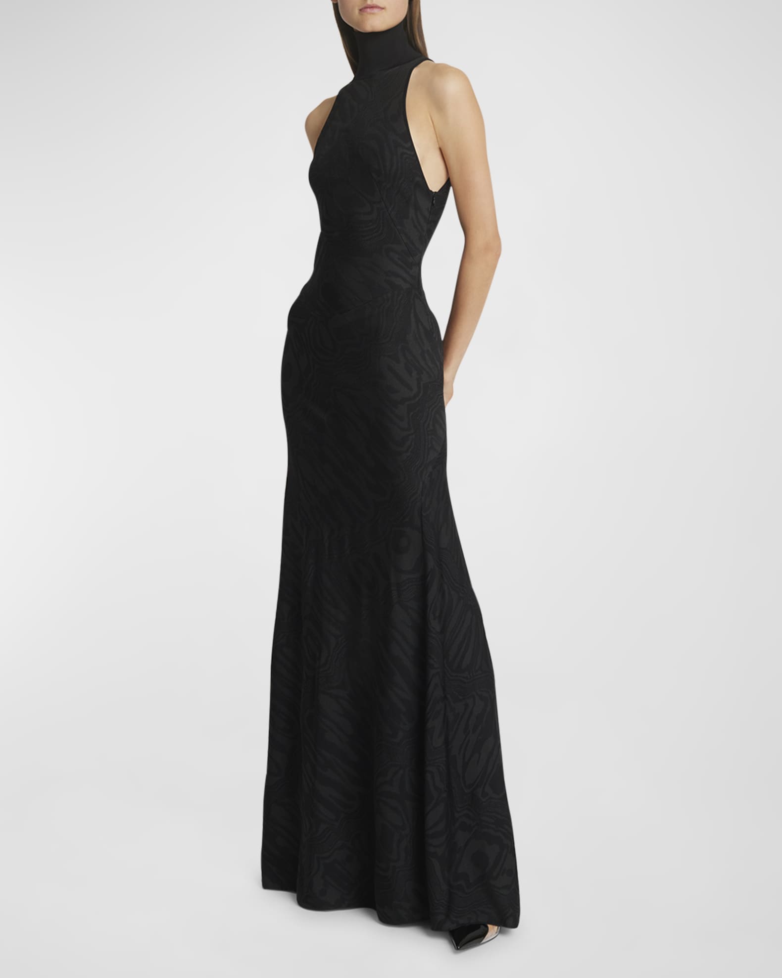 ALAIA Abstract Halter Gown | Neiman Marcus
