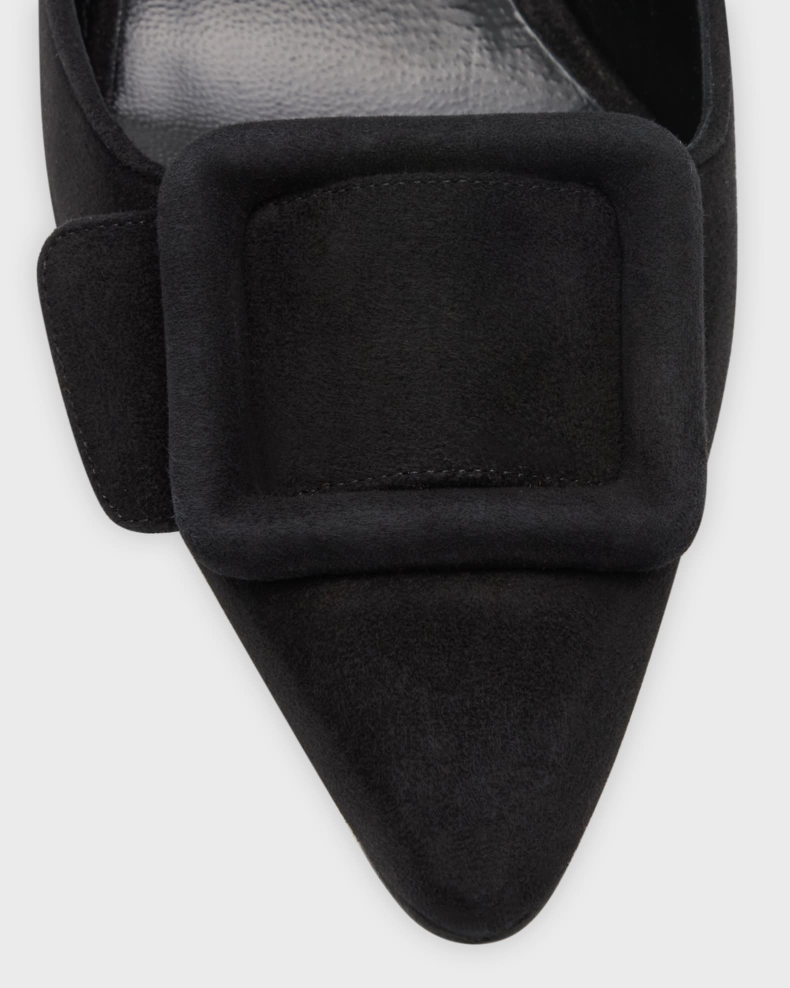 Maysale Suede Buckle Mules | Neiman Marcus