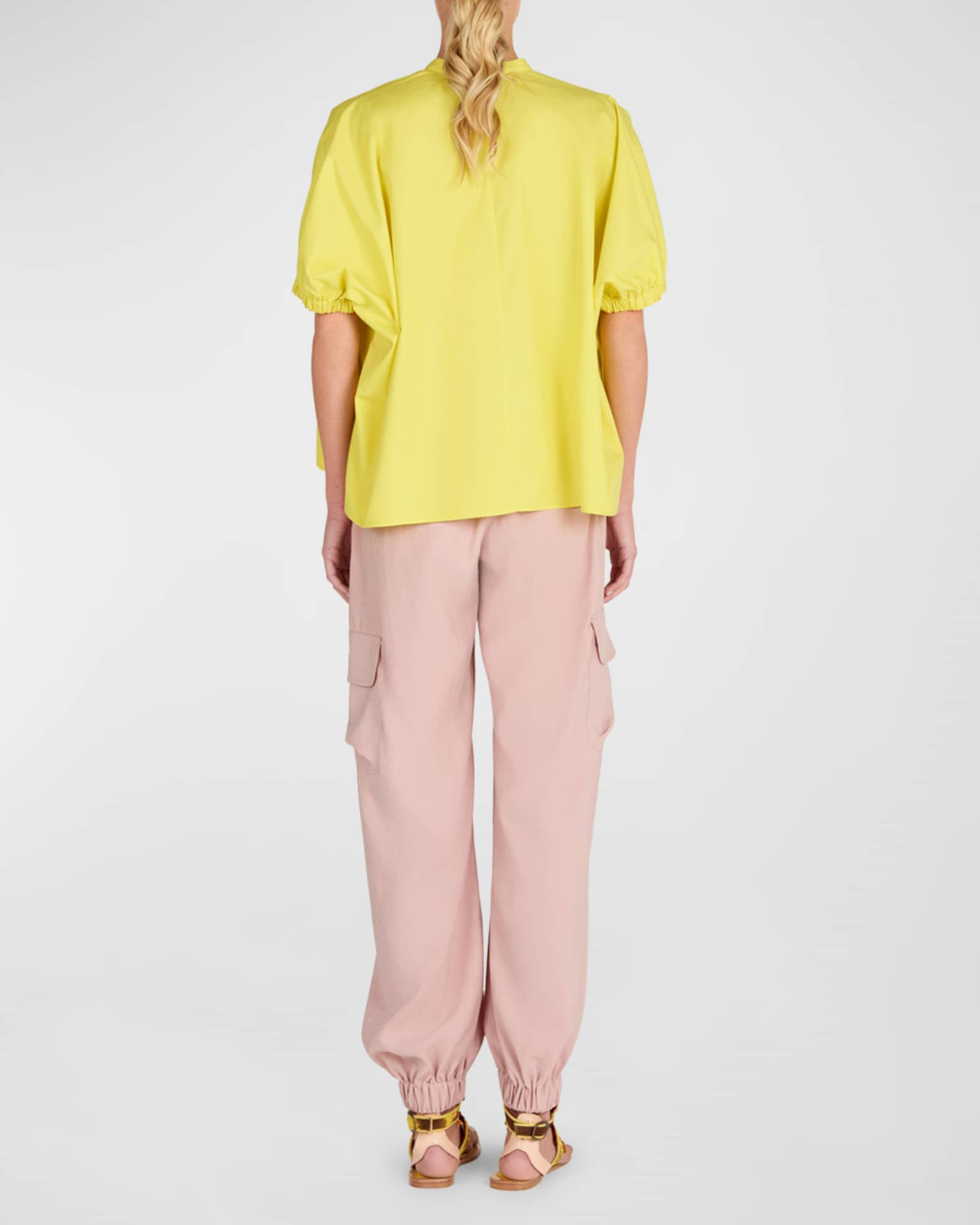 Silvia Tcherassi Jess Mid-Rise Cargo Jogger Pull-On Pants | Neiman Marcus