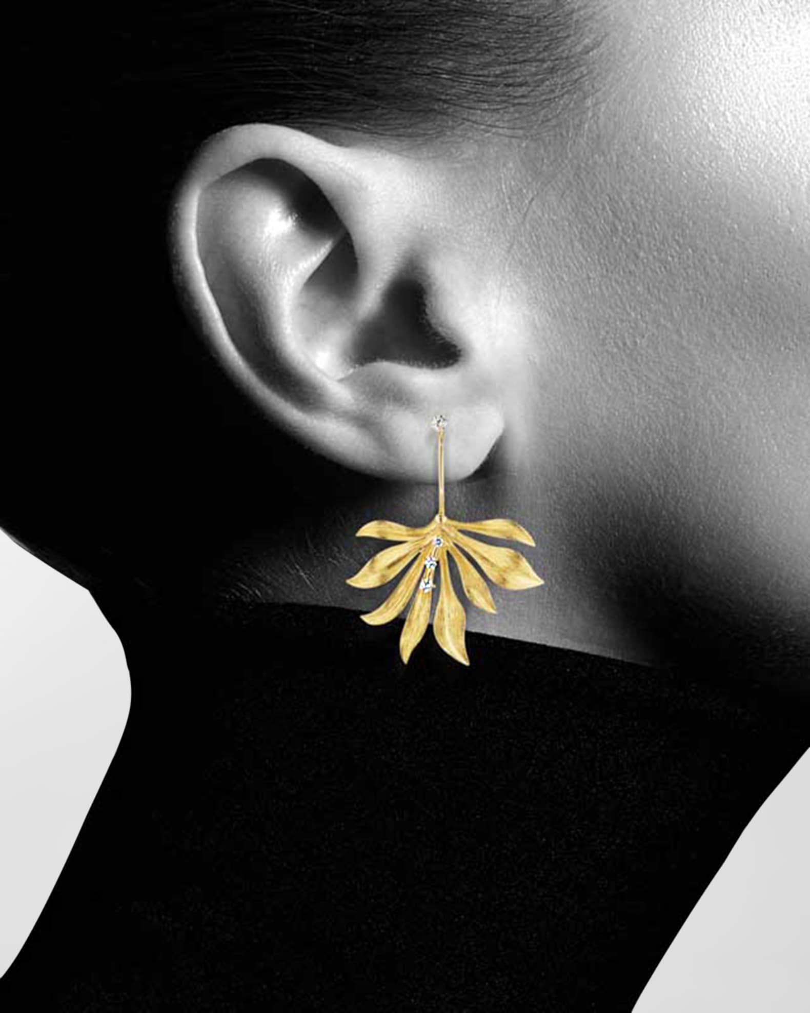 Hueb 18K Bahia Yellow Gold Drop Earrings with Diamonds | Neiman Marcus