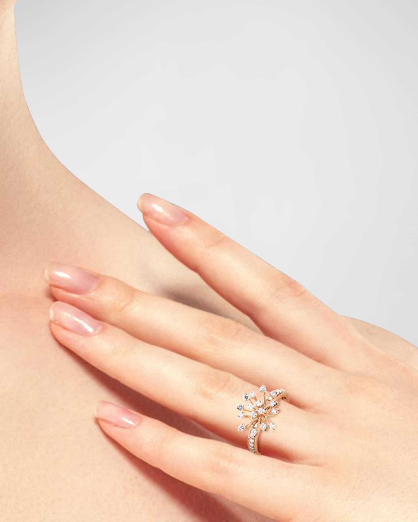 Hueb 18K Luminus Rose Gold Ring with Diamonds | Neiman Marcus