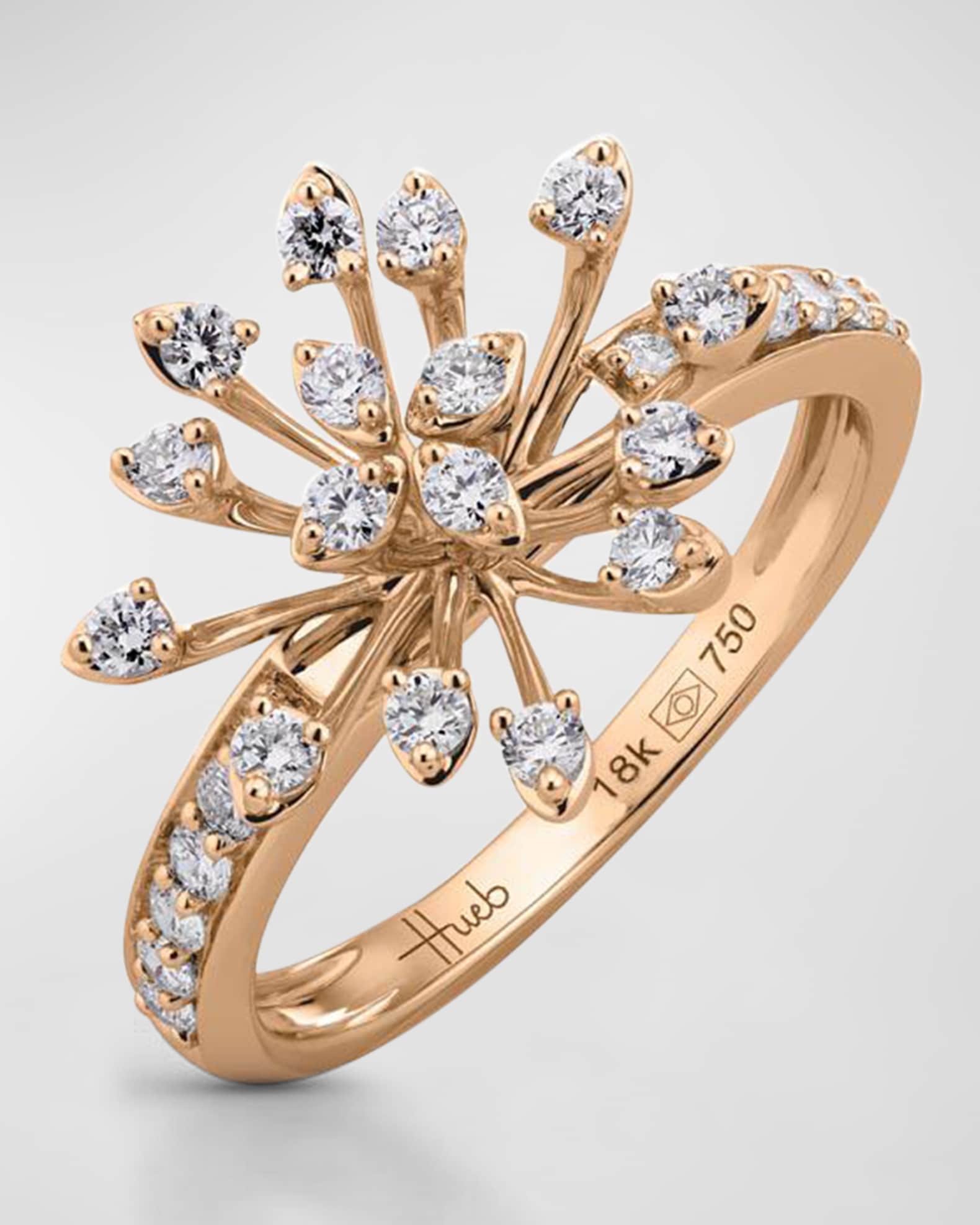 Hueb 18K Luminus Rose Gold Ring with Diamonds | Neiman Marcus
