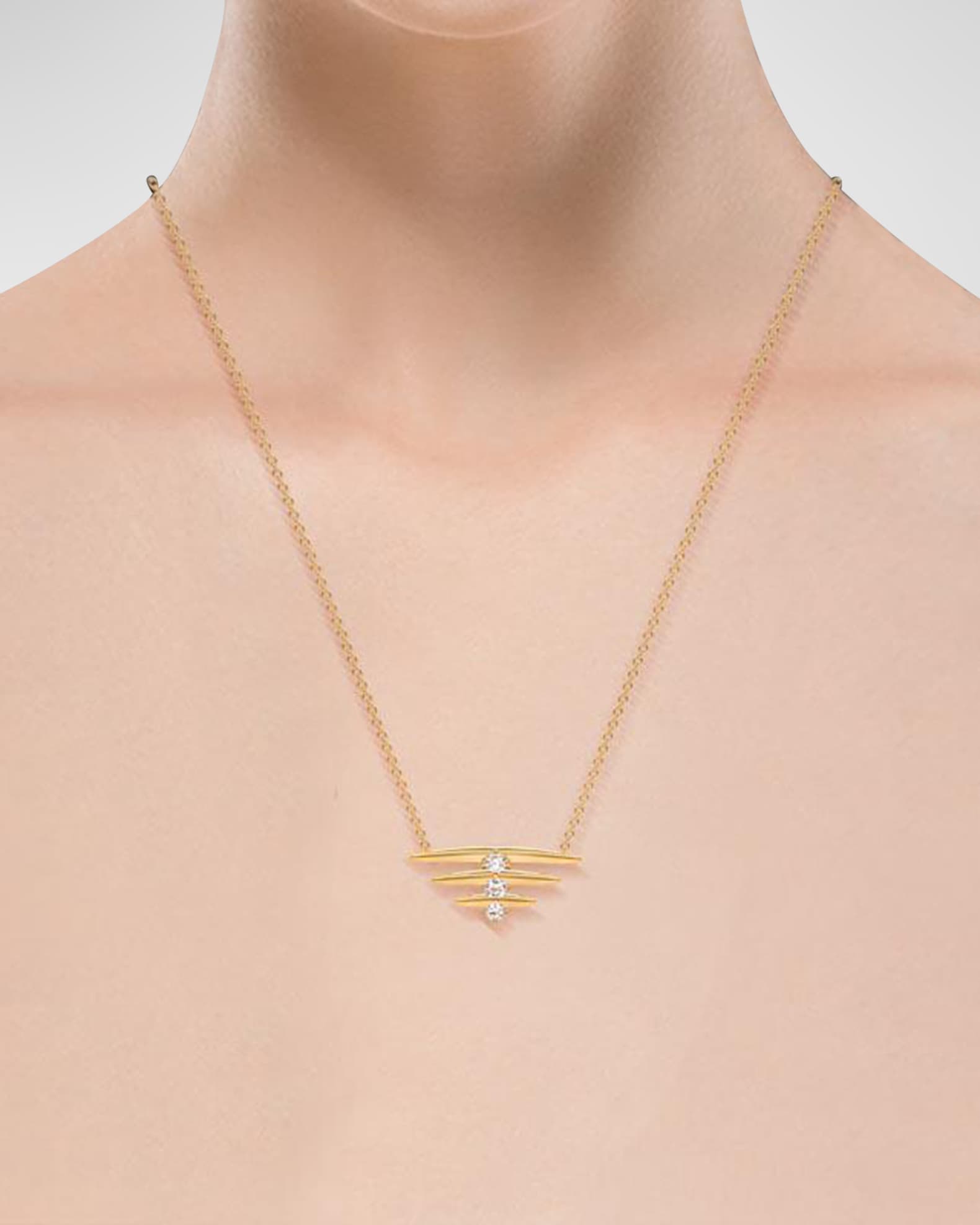Hueb 18K Tribal White Gold Necklace with VS-GH Diamonds, 18" | Neiman ...