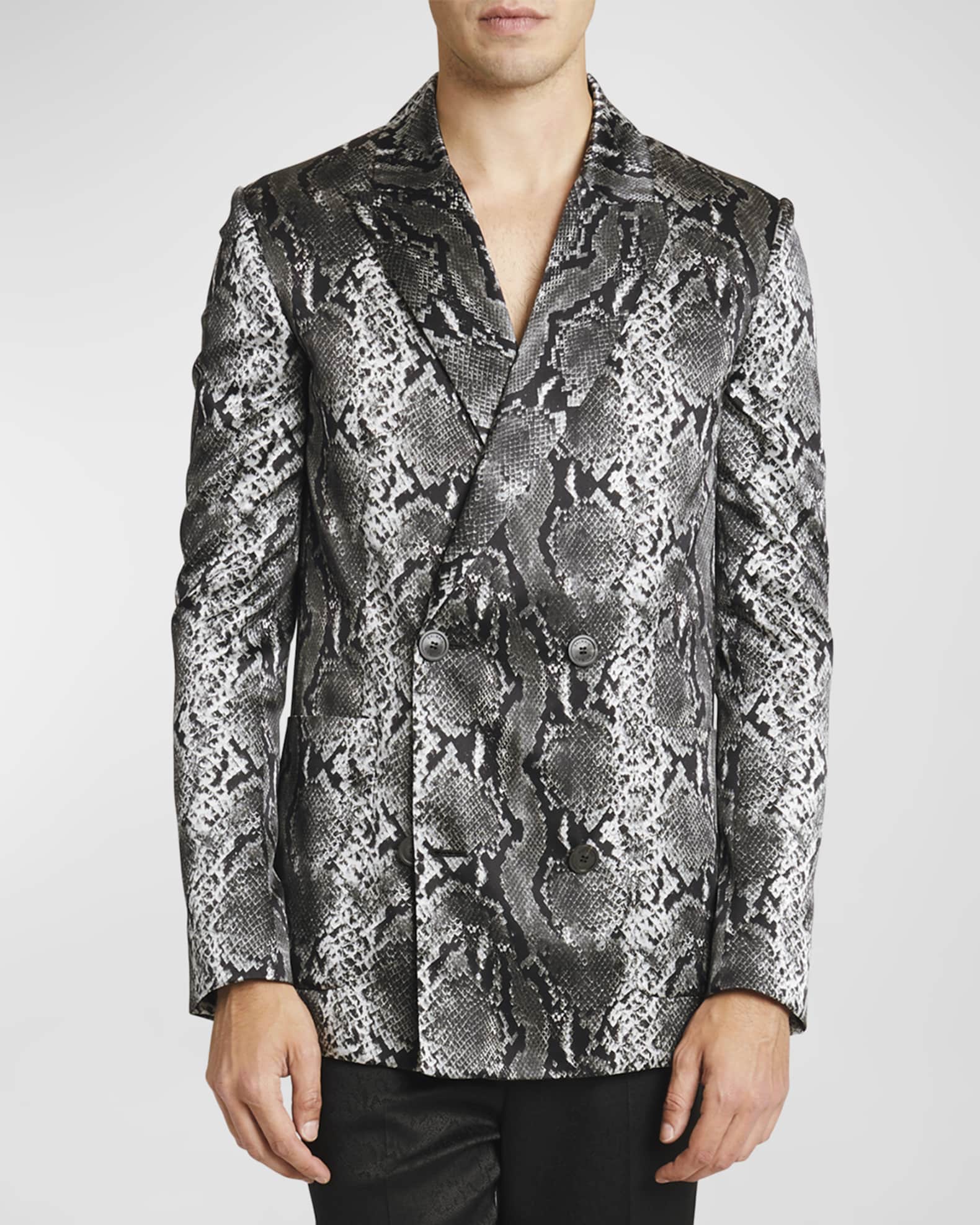 Balmain Men's Python-Print Blazer | Neiman Marcus