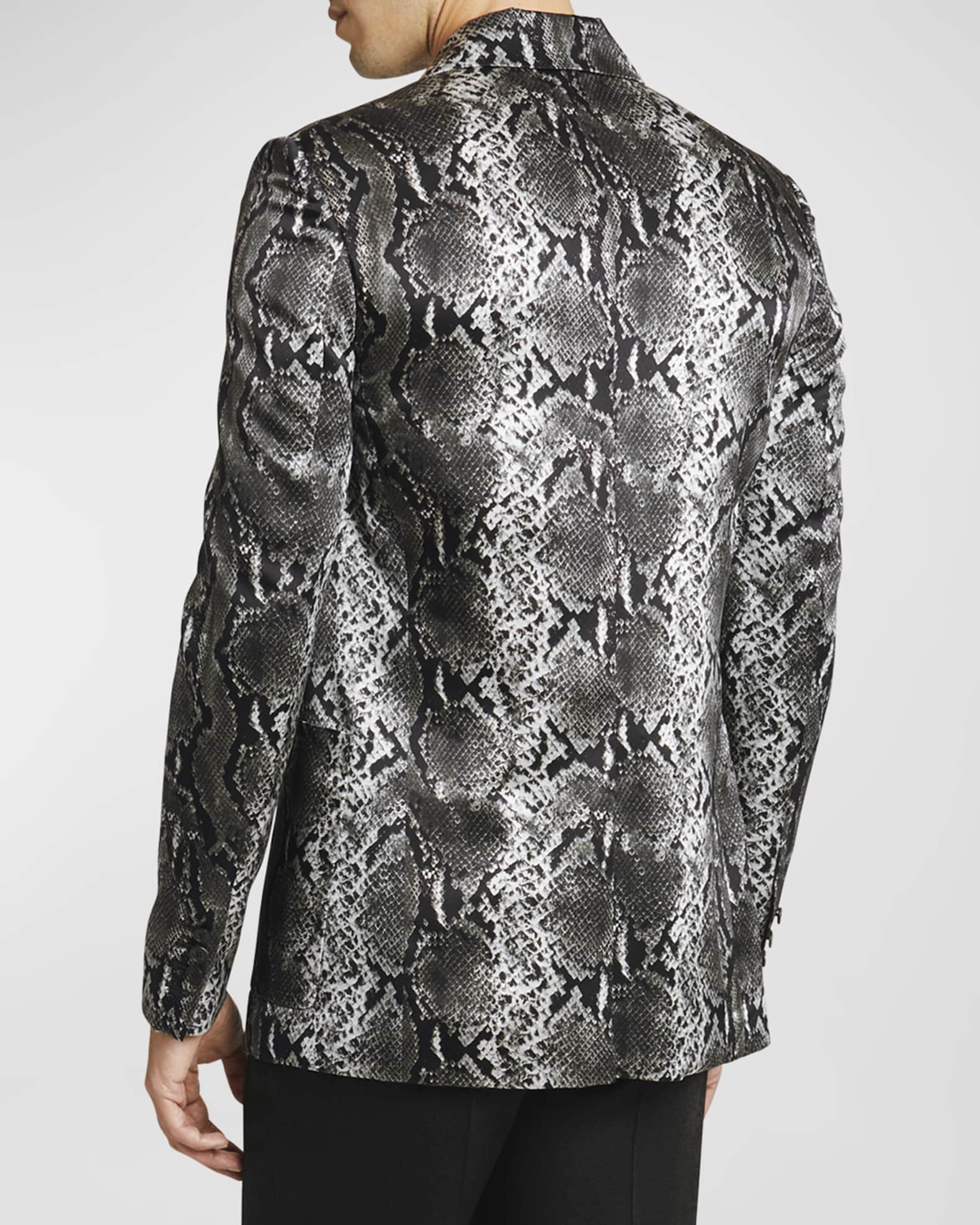 Balmain Men's Python-Print Blazer | Neiman Marcus