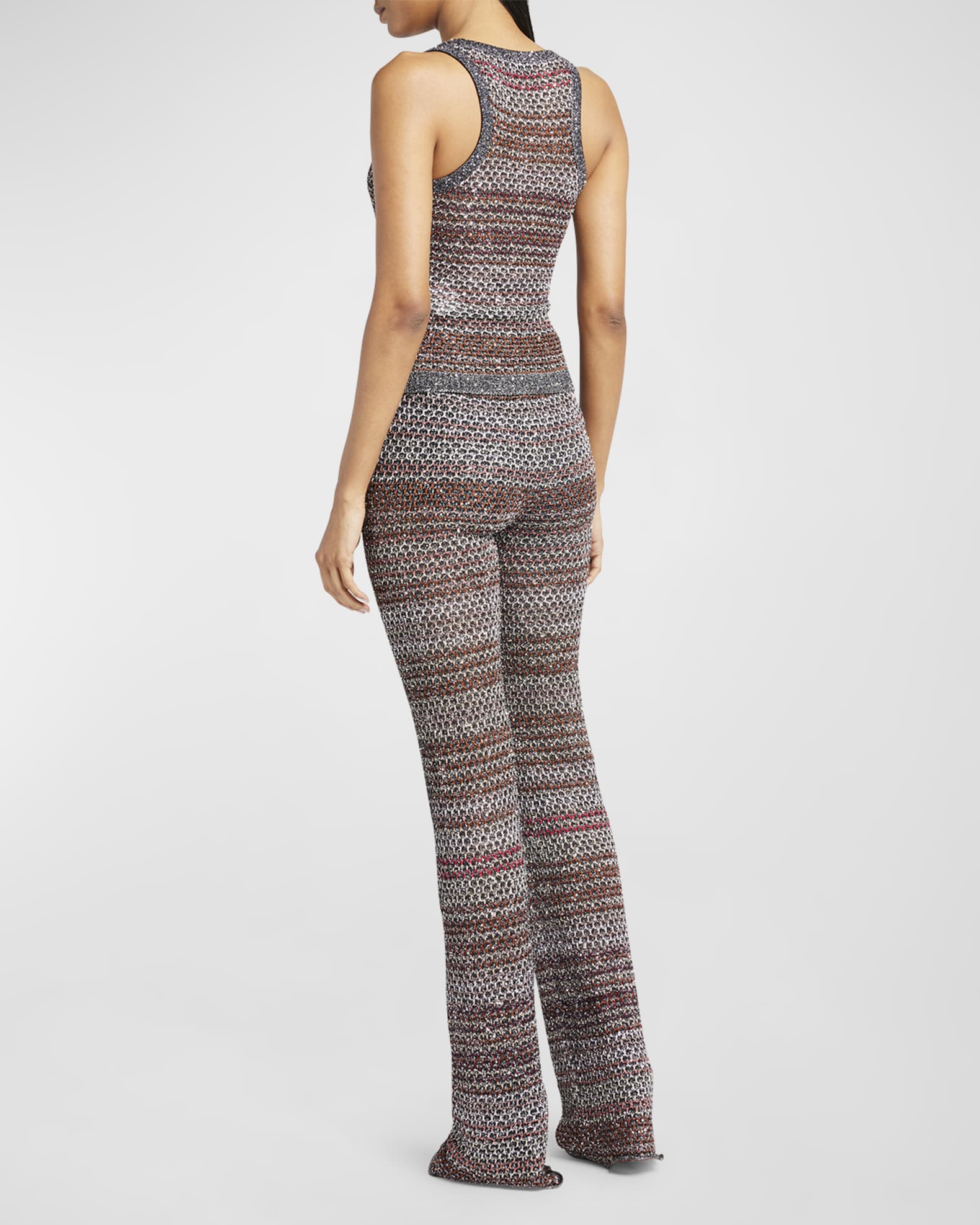 Missoni Multicolor Mesh Knit Tank Top with Sequins | Neiman Marcus