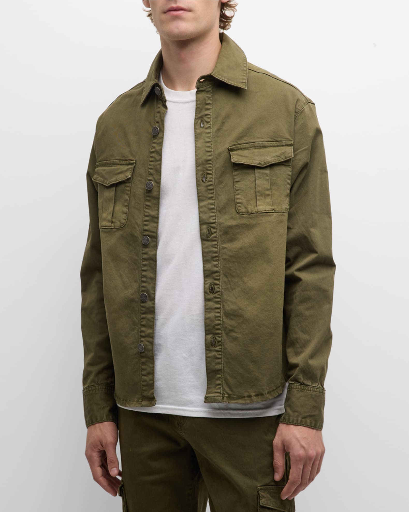 SER.O.YA Men's Cameron Denim Overshirt | Neiman Marcus