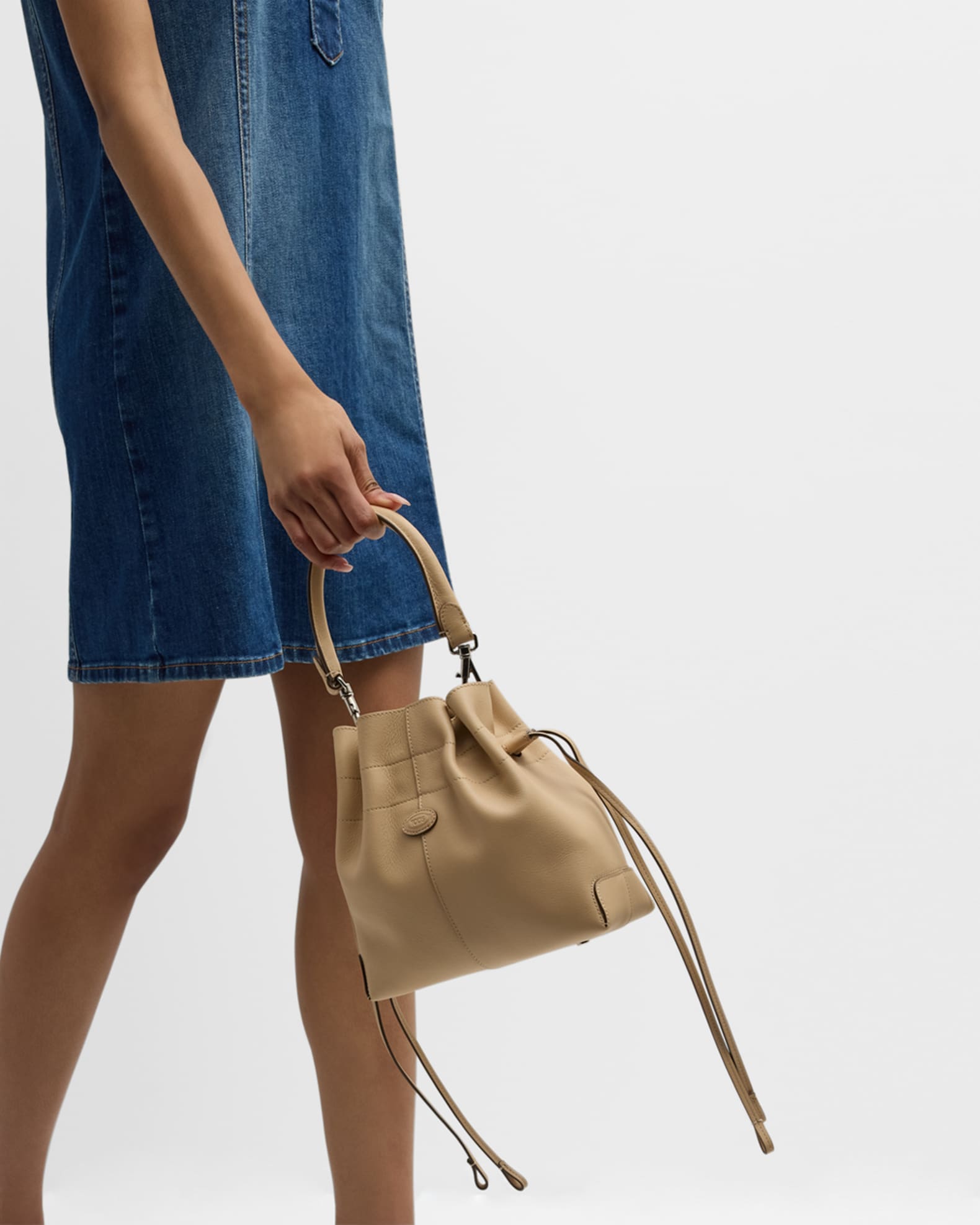 Tod's Mini Di Drawstring Bucket Bag | Neiman Marcus