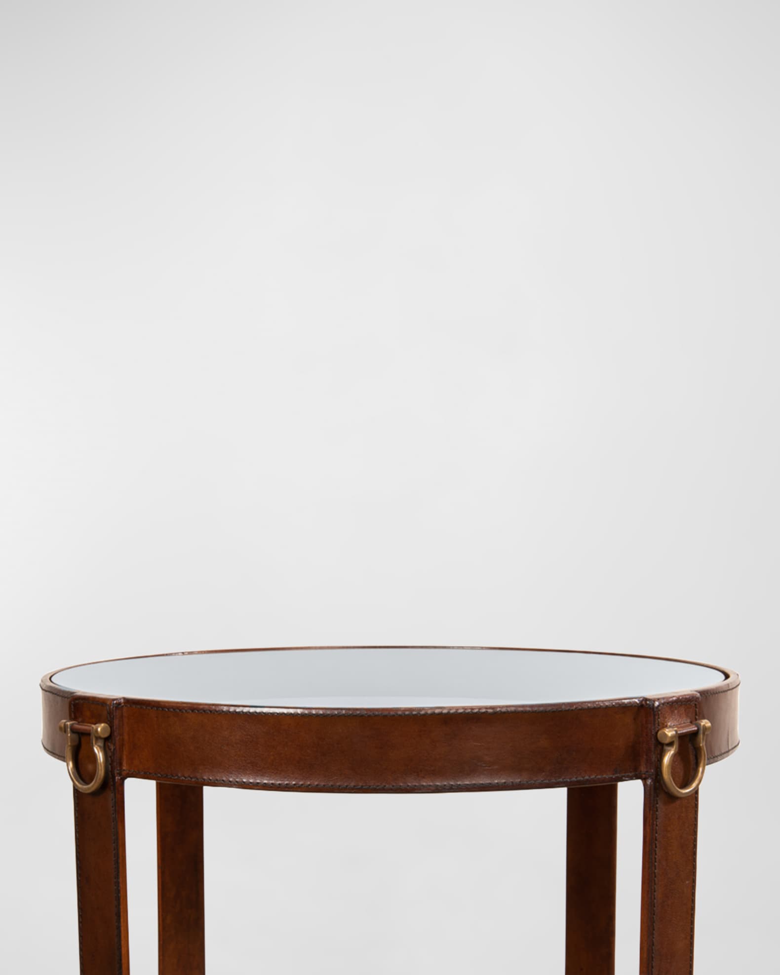Sarreid Leather Harness Side Table | Neiman Marcus