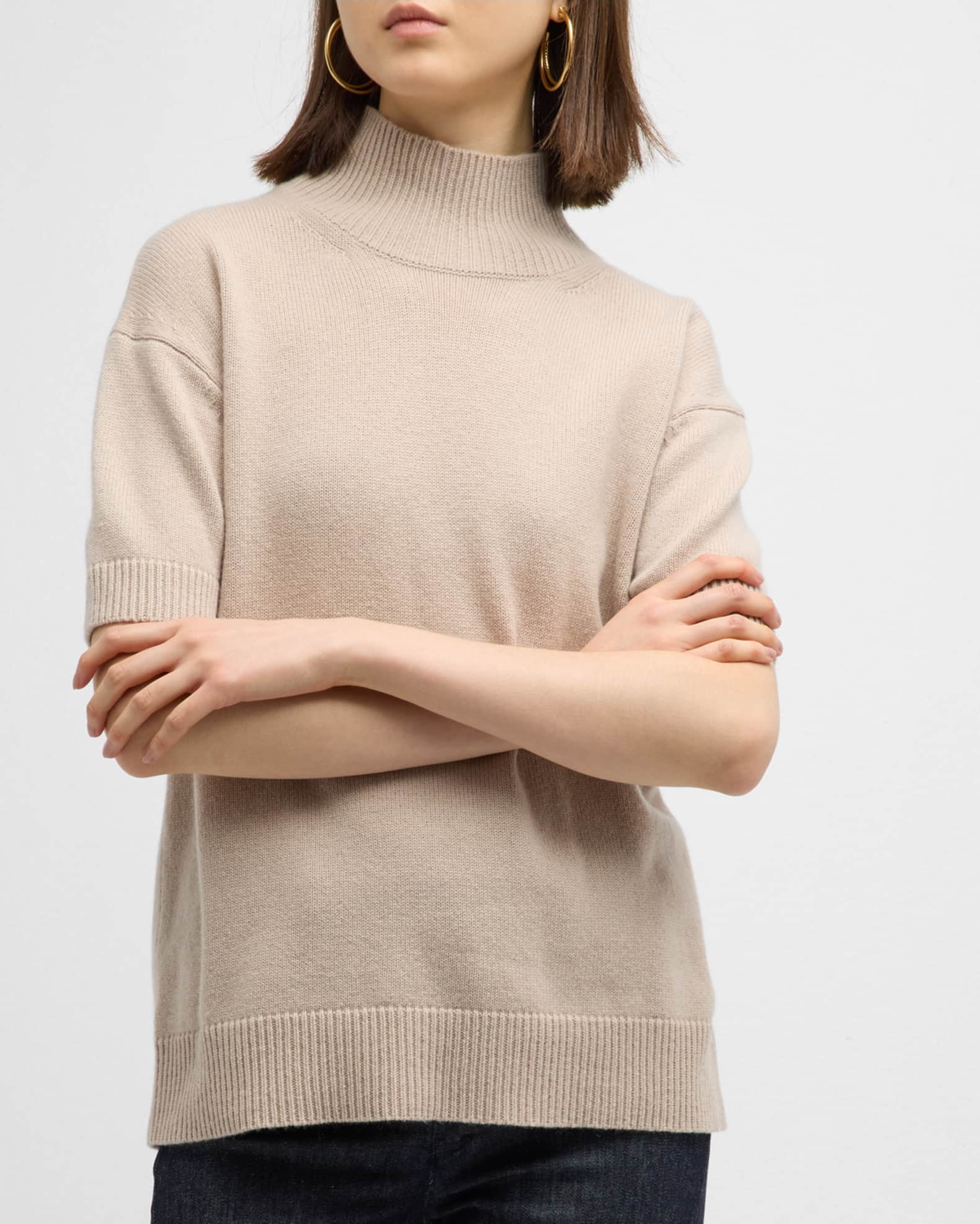 Max Mara Paola High-Neck Wool Cashmere Sweater | Neiman Marcus