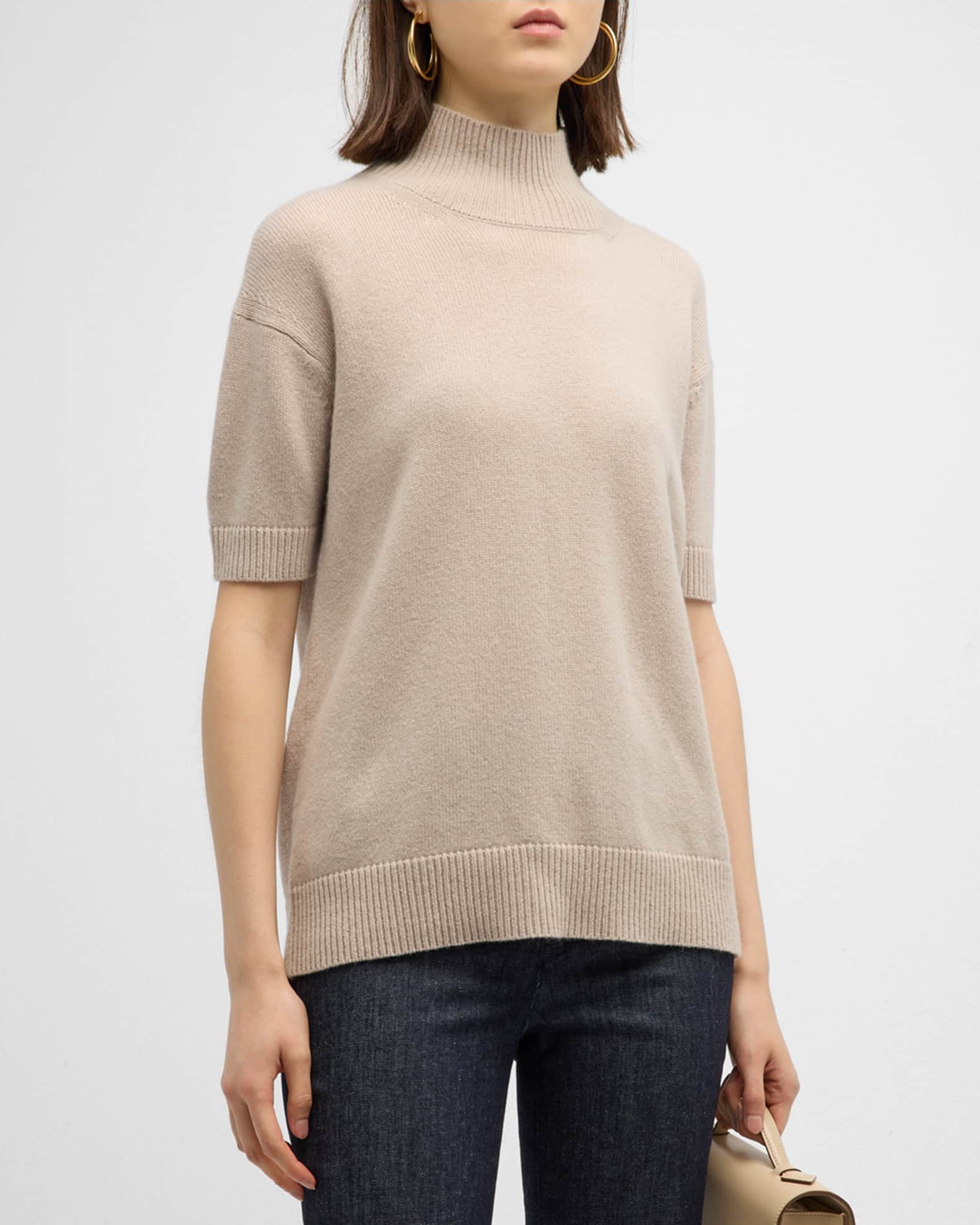 Max Mara Paola High-Neck Wool Cashmere Sweater | Neiman Marcus