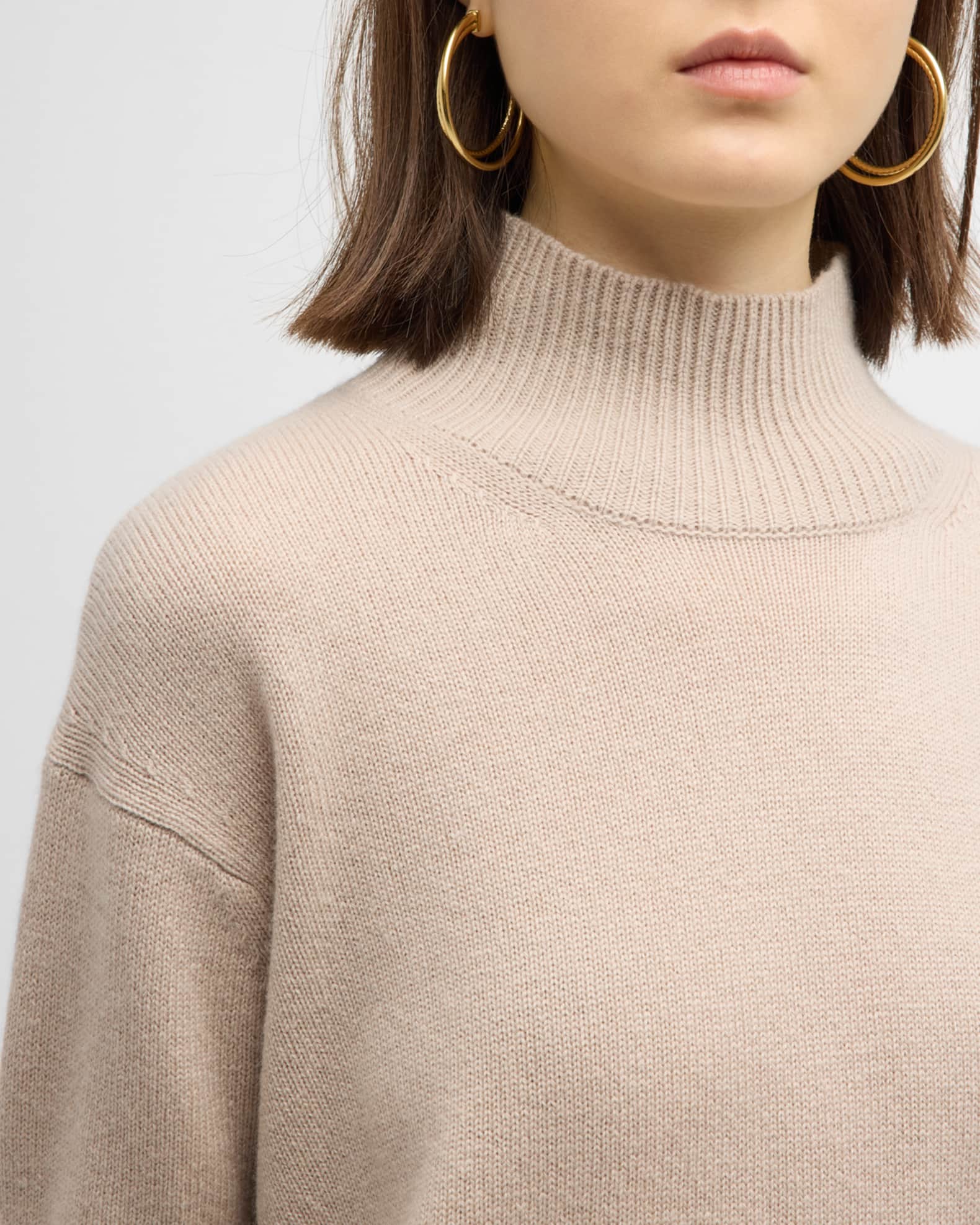 Max Mara Paola High-Neck Wool Cashmere Sweater | Neiman Marcus