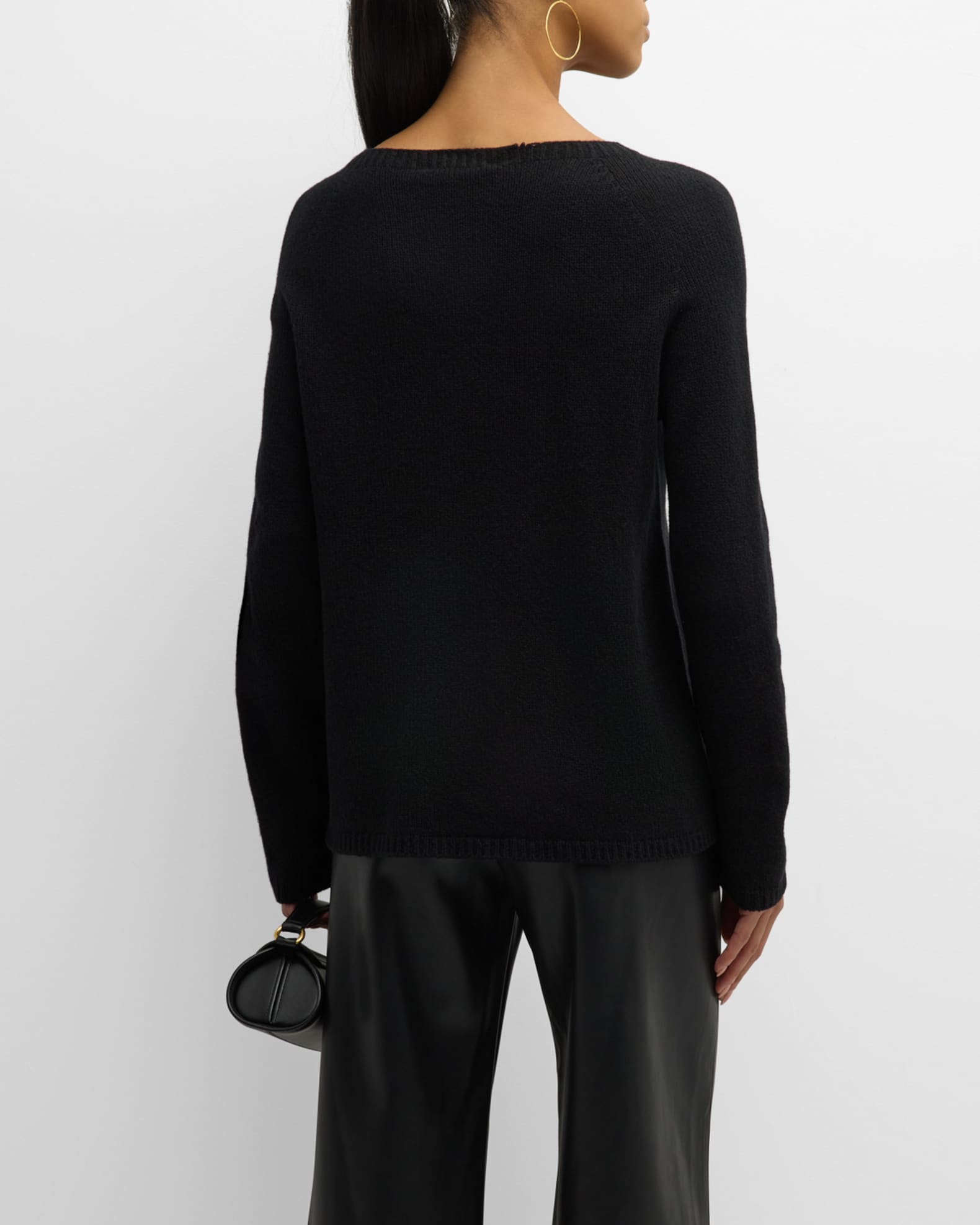 Max Mara Georg Wool-Cashmere Crewneck Sweater | Neiman Marcus