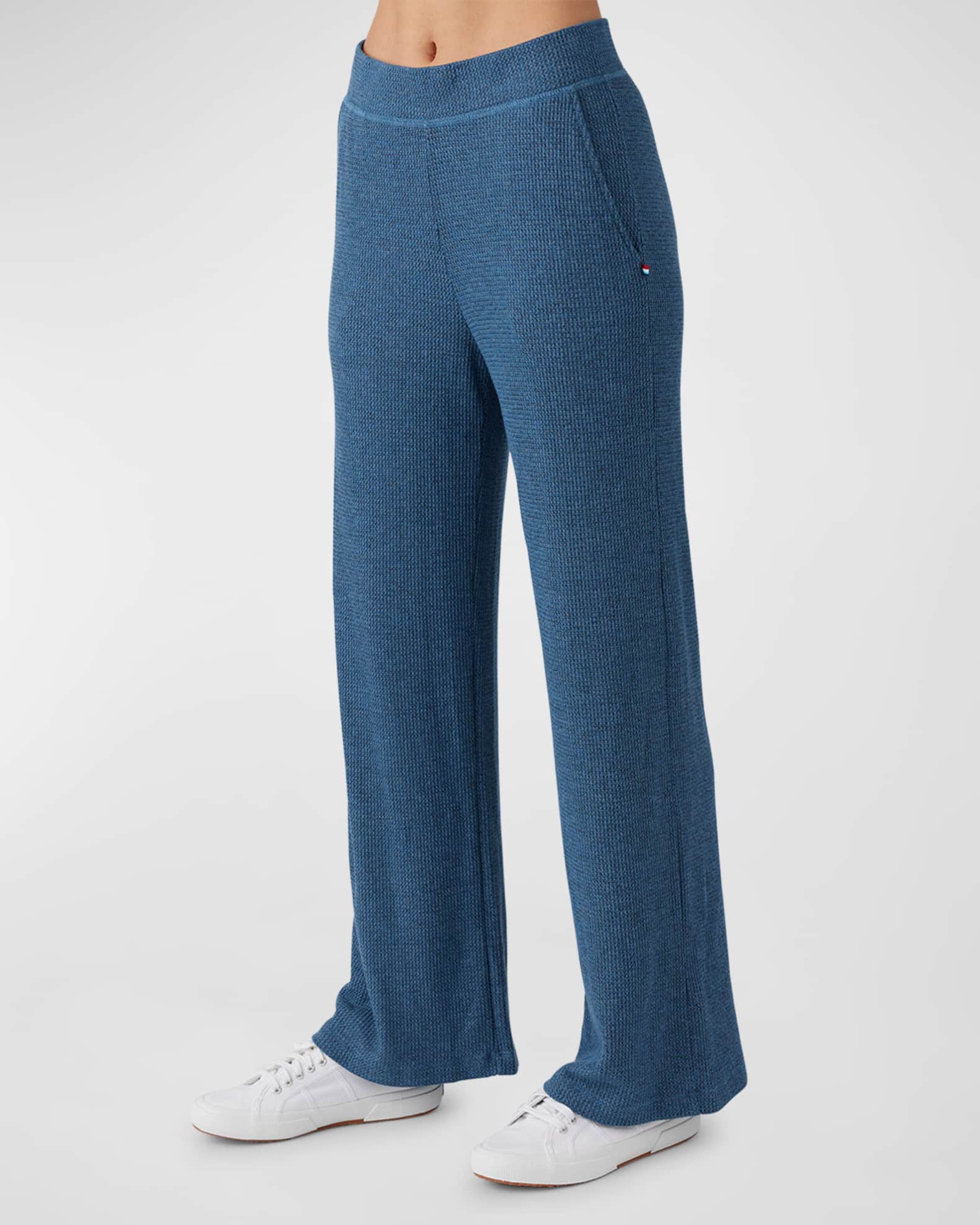 Sol Angeles Thermal Wide-Leg Pants | Neiman Marcus