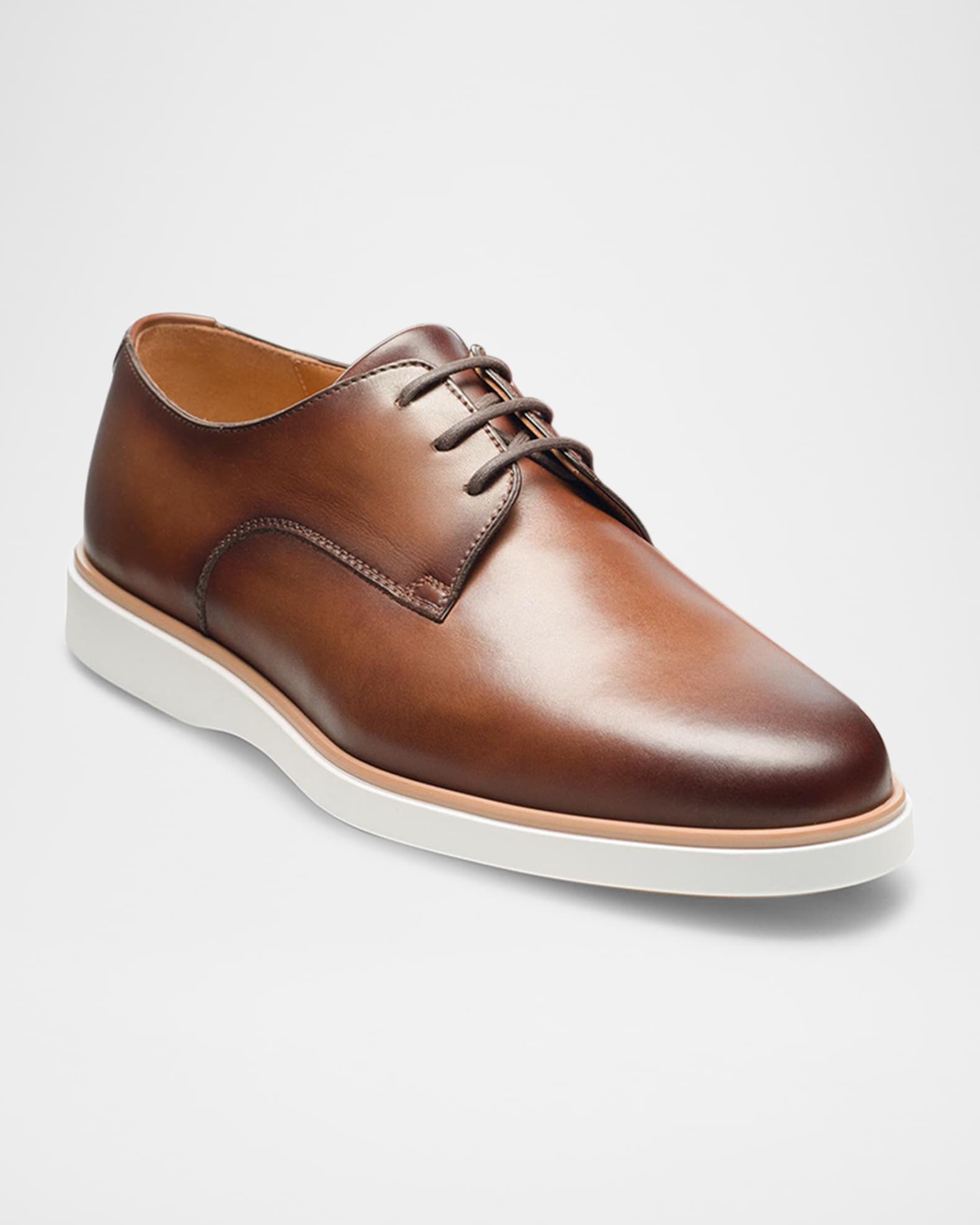 Magnanni Men's Leone Leather Rubber-Sole Derby Shoes | Neiman Marcus