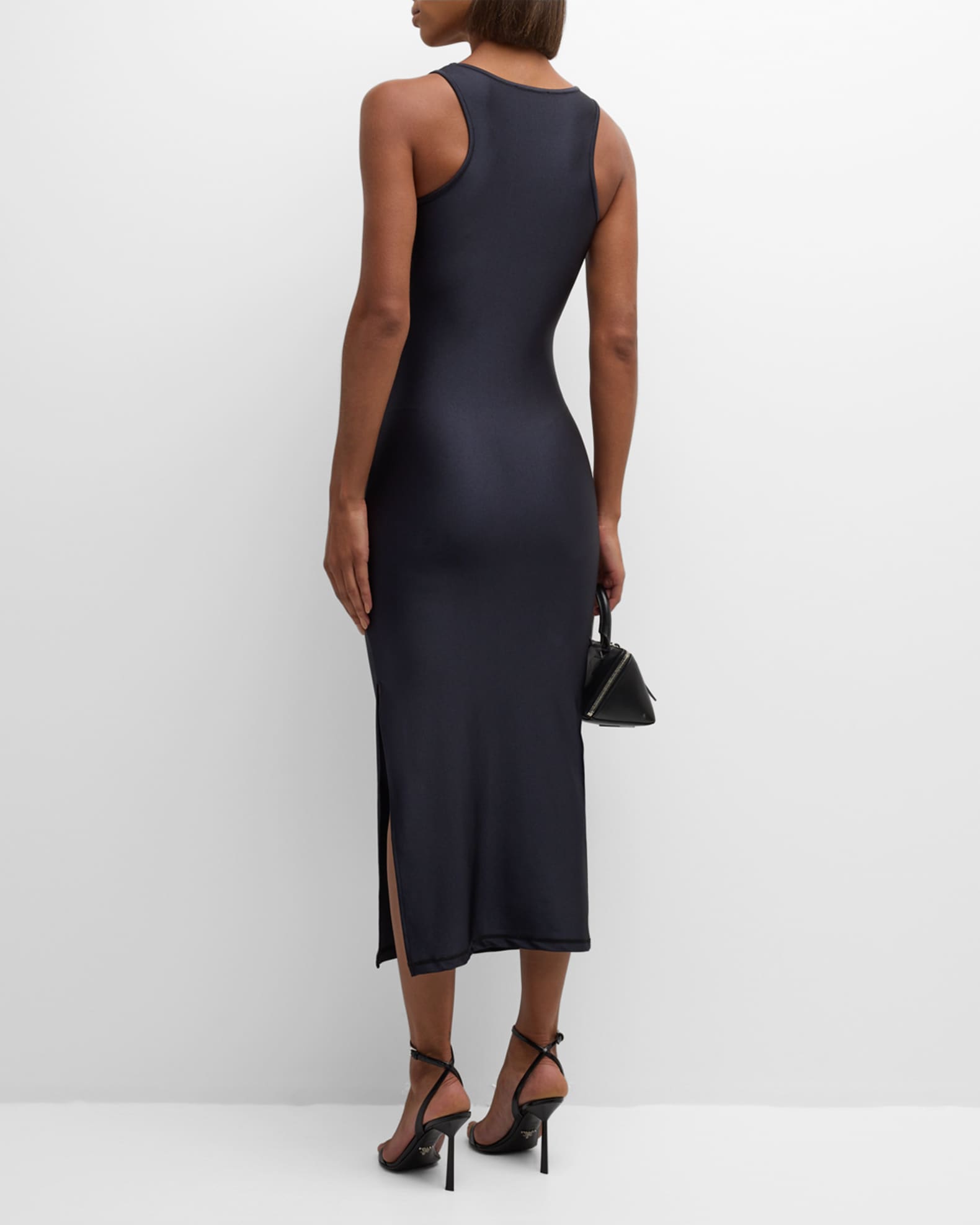 Coperni Round-Neck Slit-Hem Midi Tank Dress | Neiman Marcus