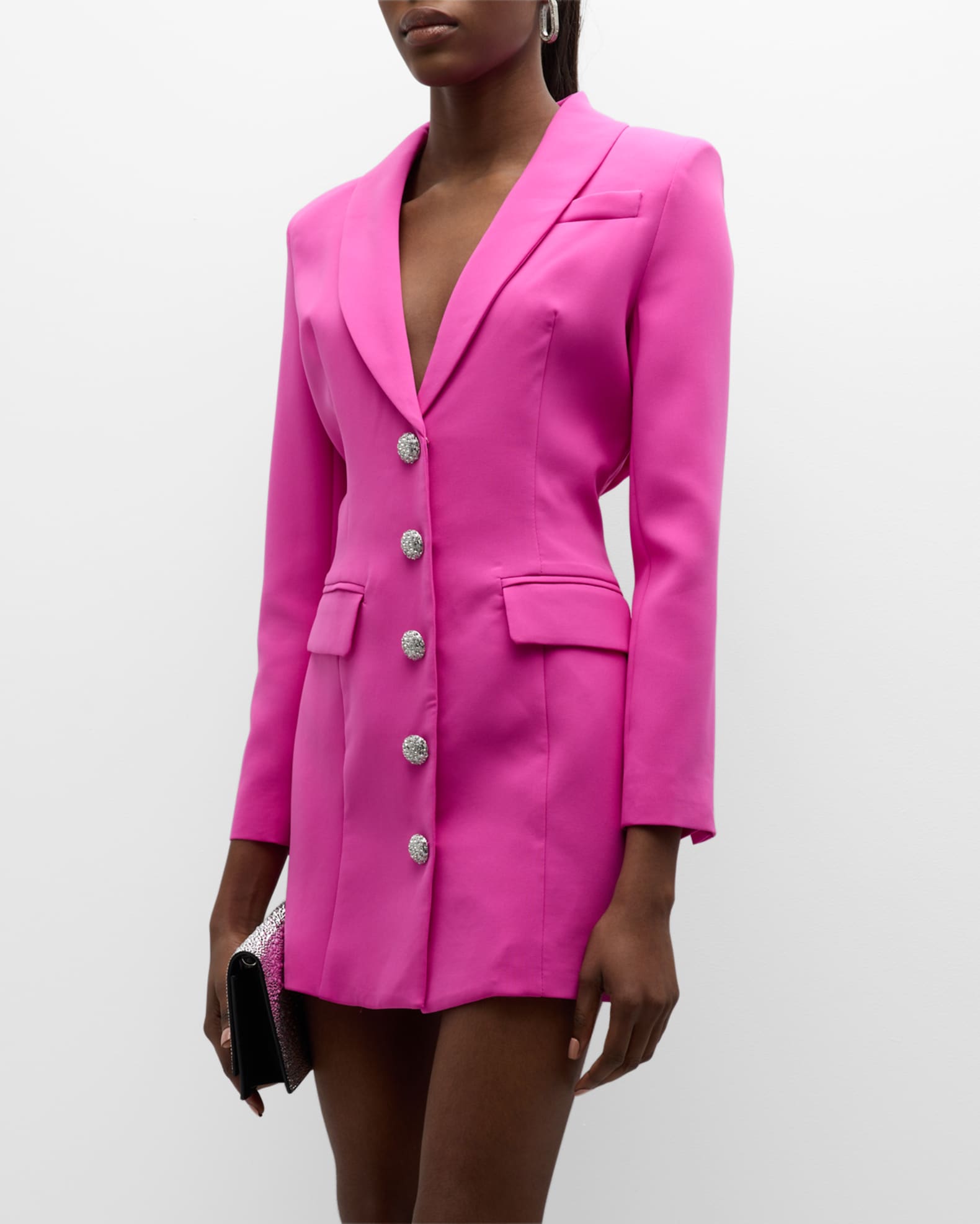 Jovani Rhinestone-Embellished Mini Jacket Dress | Neiman Marcus