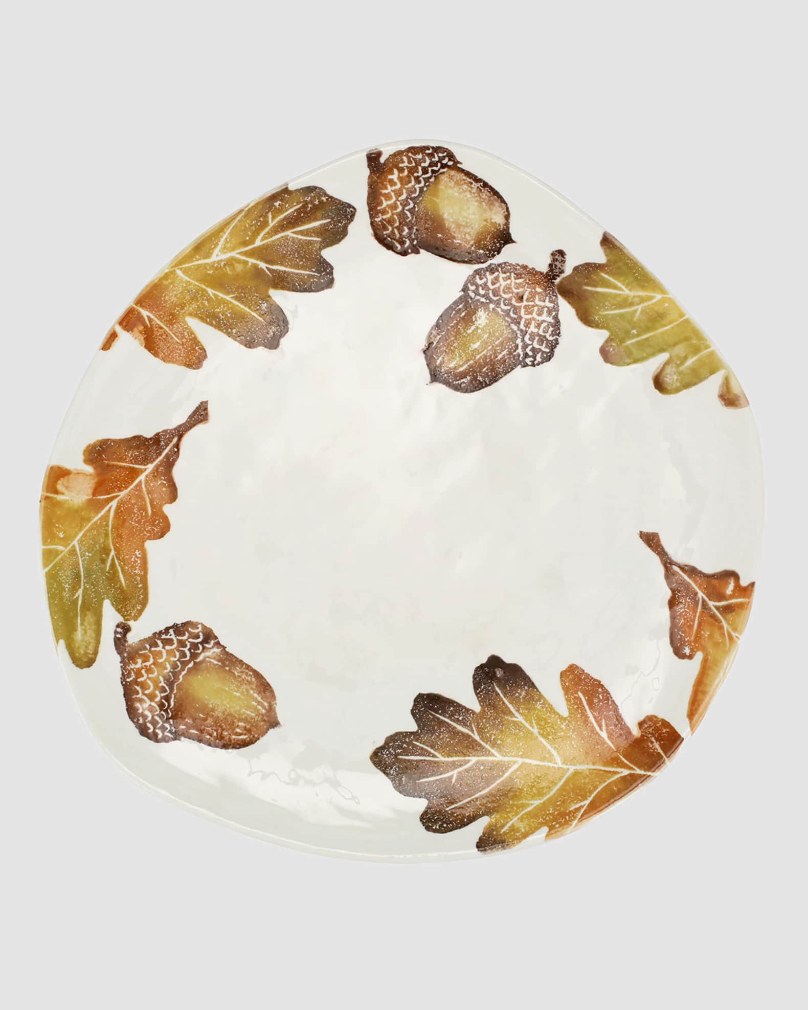 Vietri Autunno Acorns & White Oak Leaves Oblong Platter | Neiman Marcus