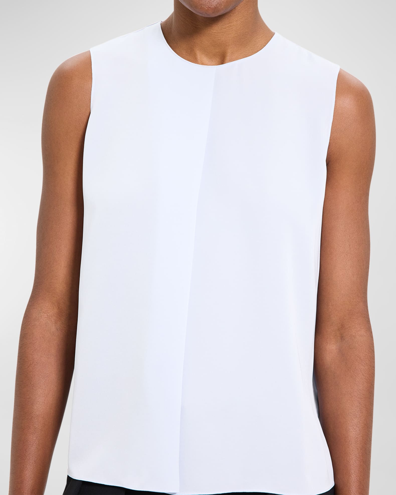 Theory Modern Silk Georgette Sleeveless Blouse | Neiman Marcus