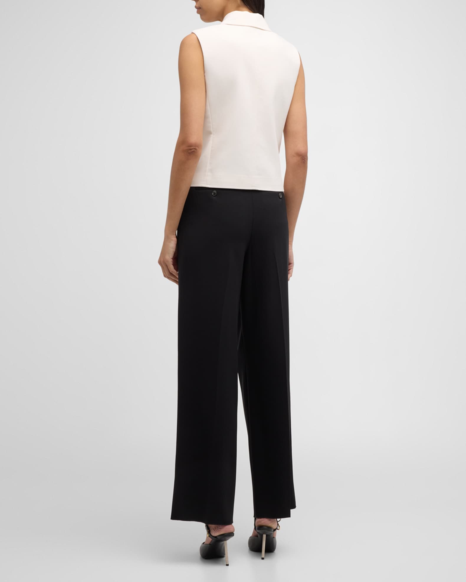 Theory Tailored Wool-Blend Stretch Vest | Neiman Marcus