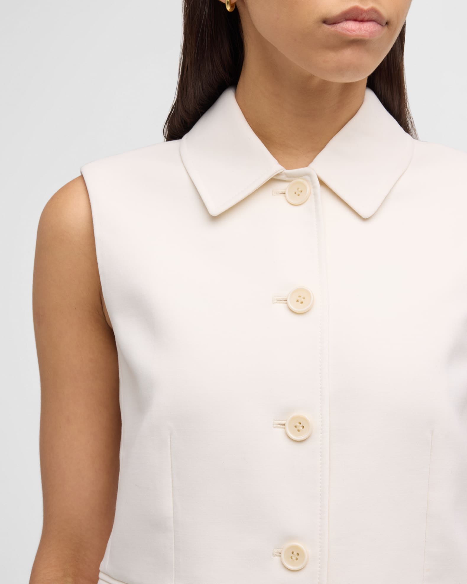 Theory Tailored Wool-Blend Stretch Vest | Neiman Marcus