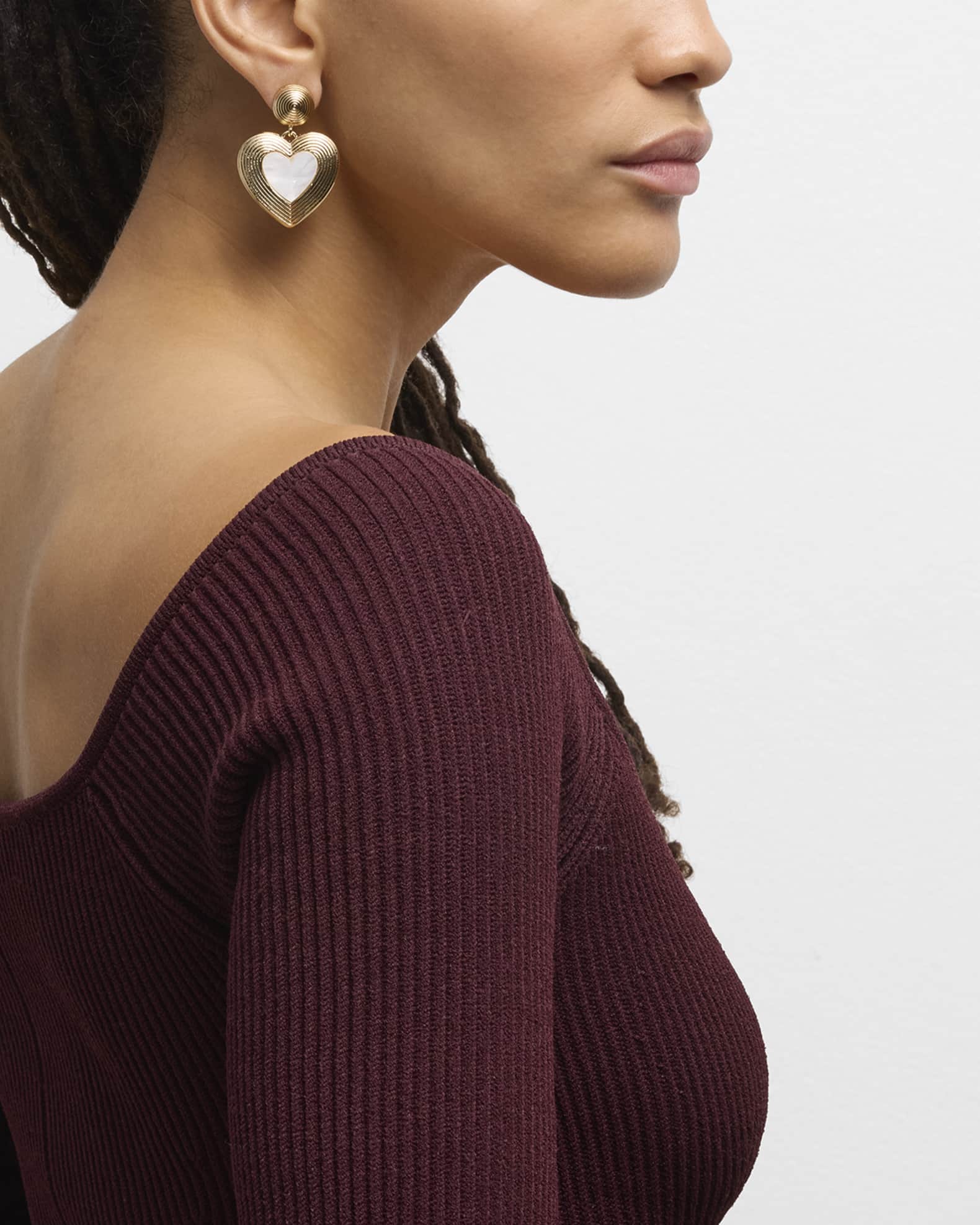 BaubleBar Haley Heart Drop Earrings | Neiman Marcus