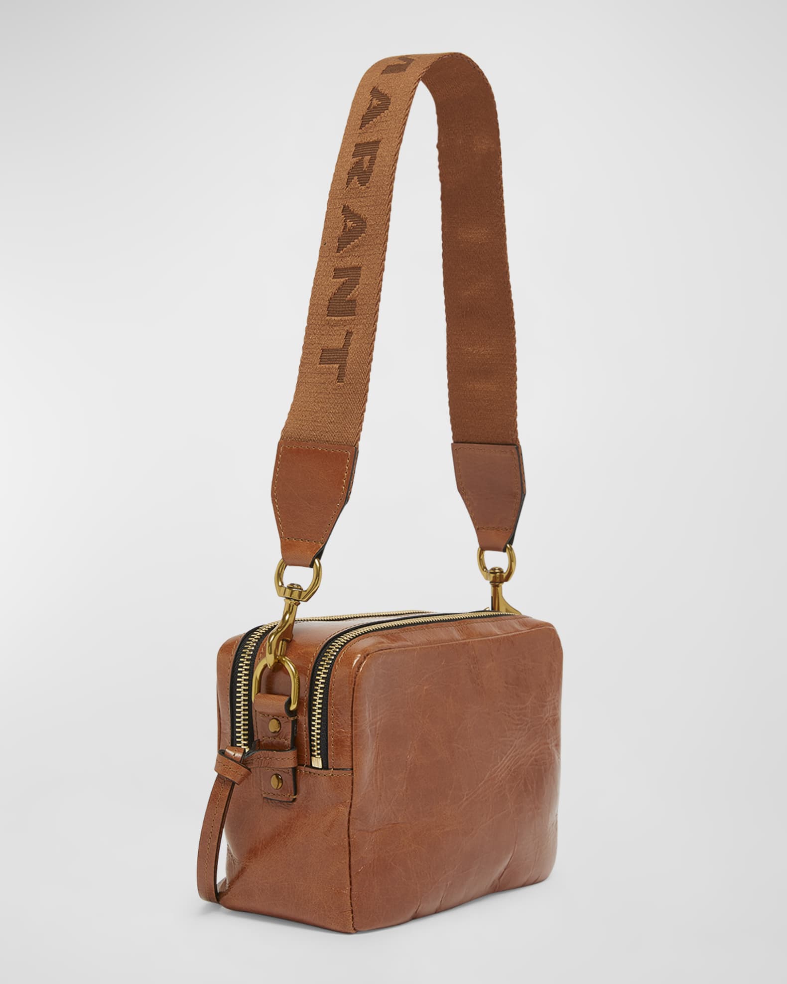 Isabel Marant Wardy Camera Leather Crossbody Bag | Neiman Marcus