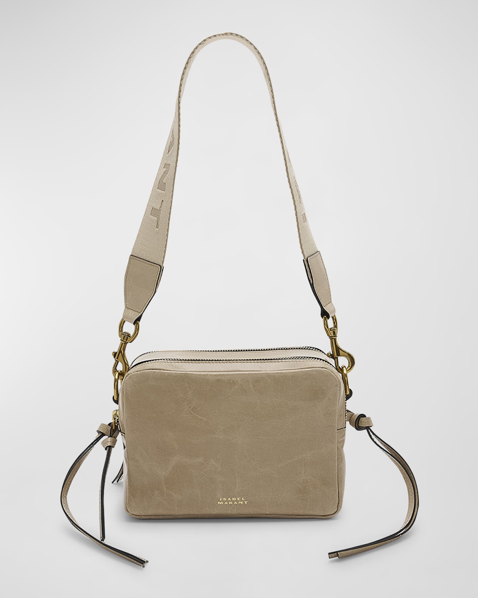 Isabel Marant Wardy Camera Leather Crossbody Bag | Neiman Marcus