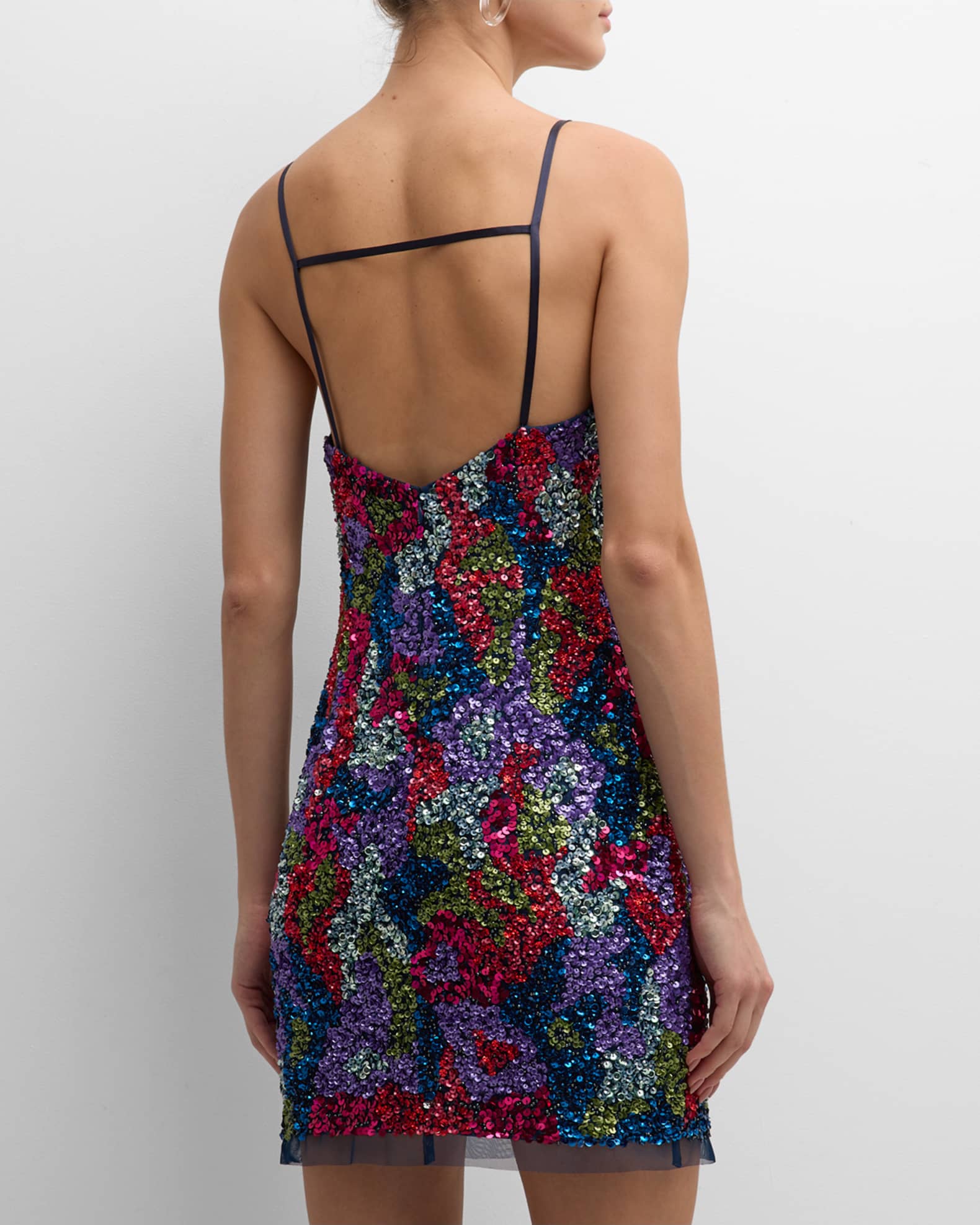 Liv Foster Sleeveless Sequin Bodycon Mini Dress | Neiman Marcus