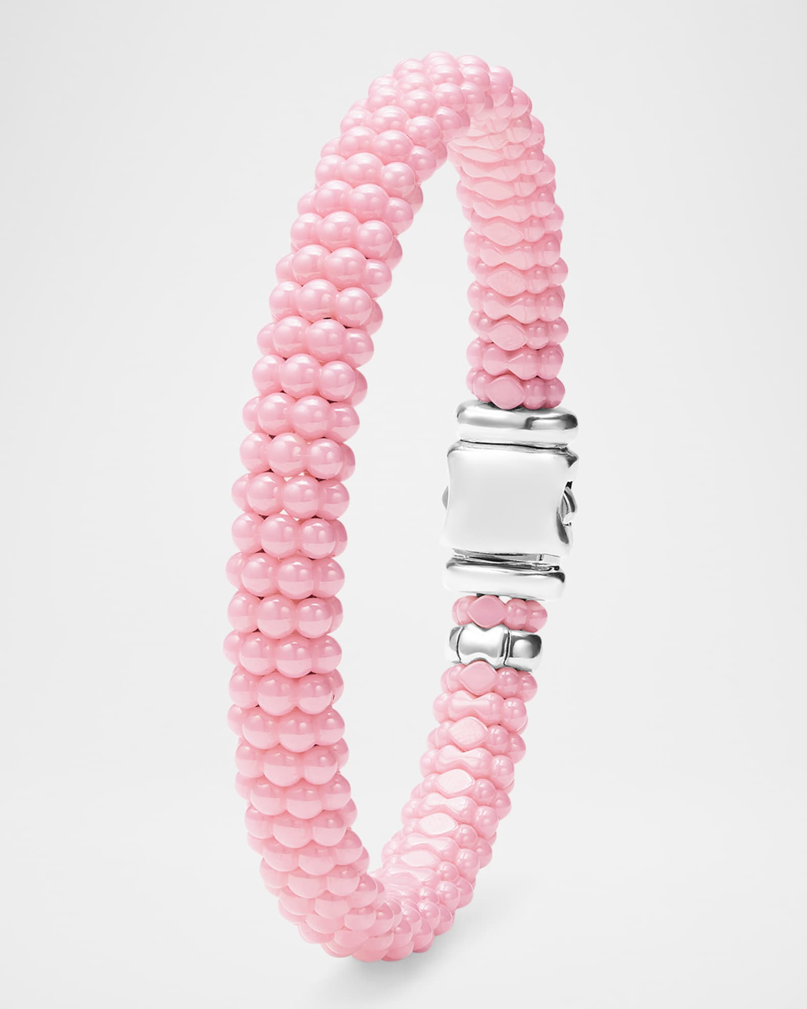 LAGOS Sterling Silver Pink Caviar 9mm Rope Bracelet | Neiman Marcus