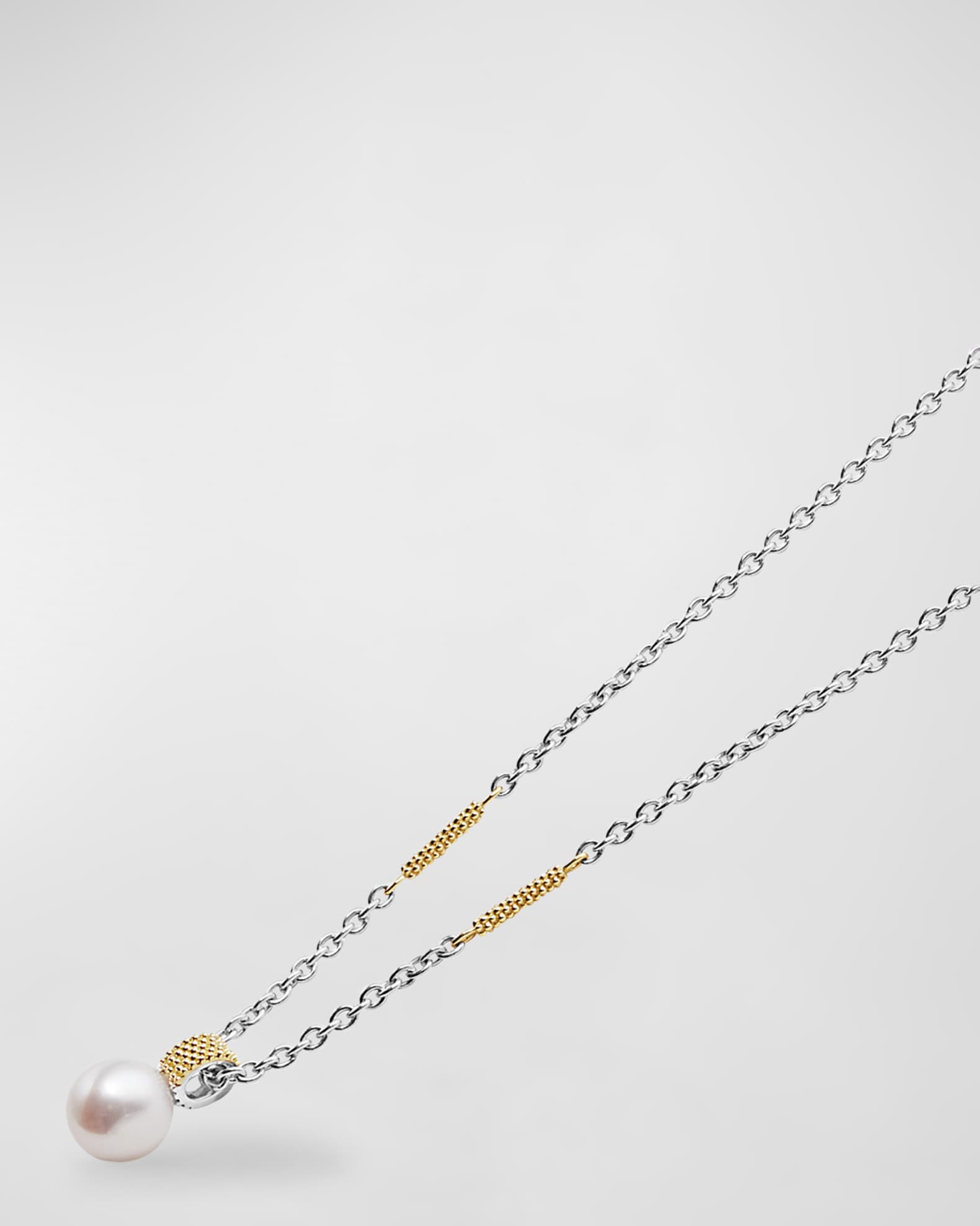 LAGOS Sterling Silver and 18K Luna Pearl Lux Pendant Necklace | Neiman ...