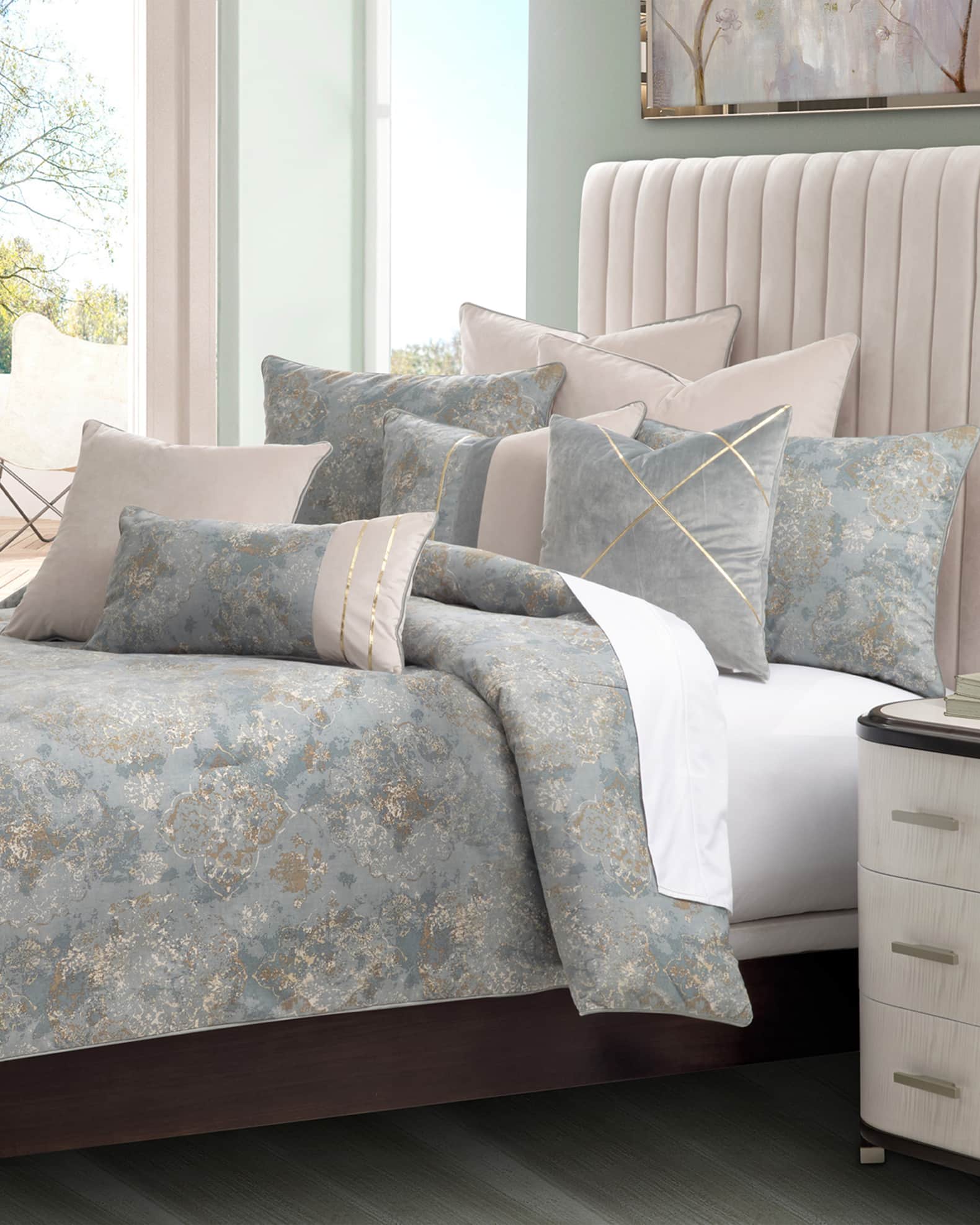 Michael Amini Debonair 10-Piece King Comforter Set | Neiman Marcus
