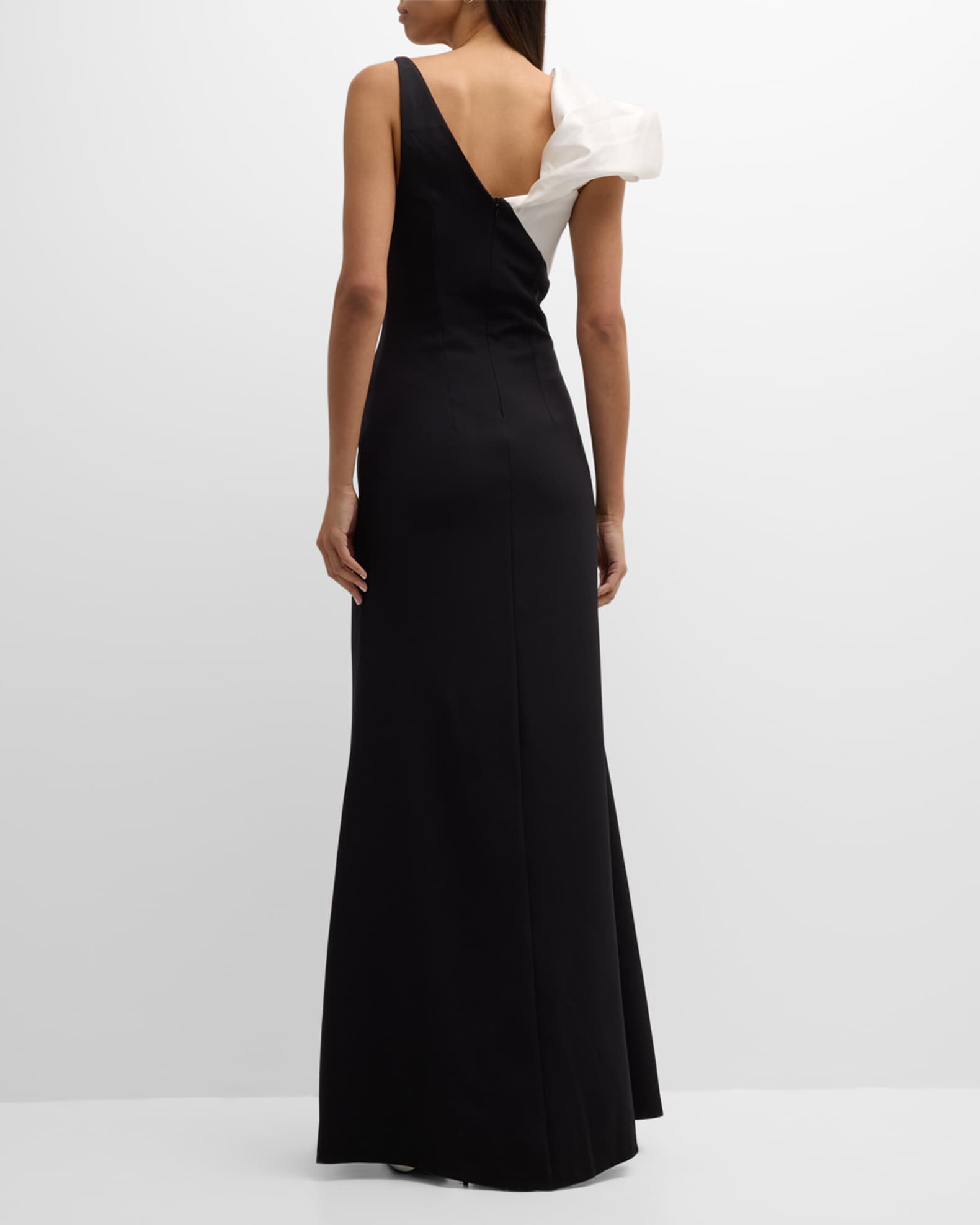 GIGII'S Opera Sleeveless Two-Tone Ruffle Gown | Neiman Marcus