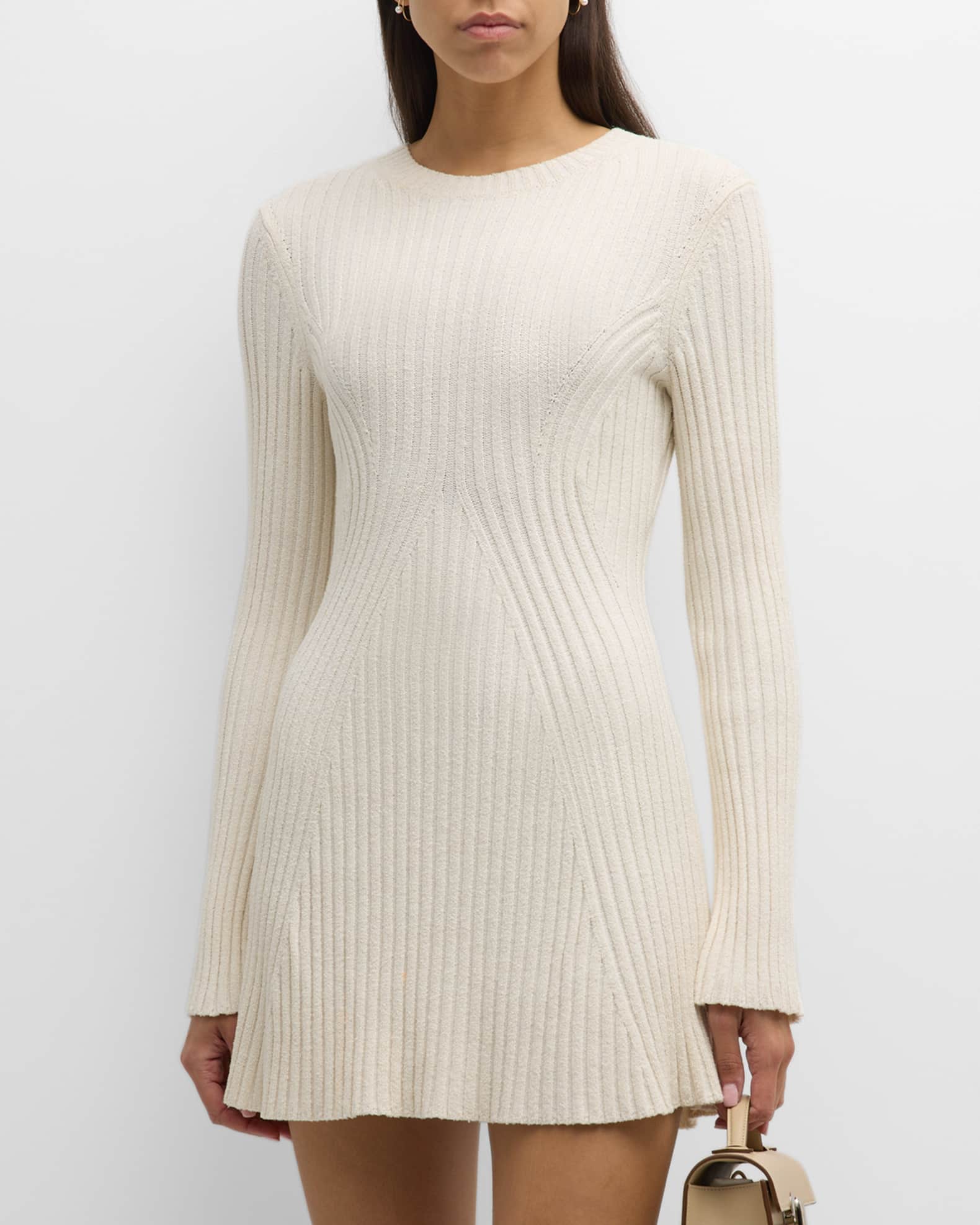 Loulou Studio Amaalia Ribbed Knit Mini Dress | Neiman Marcus