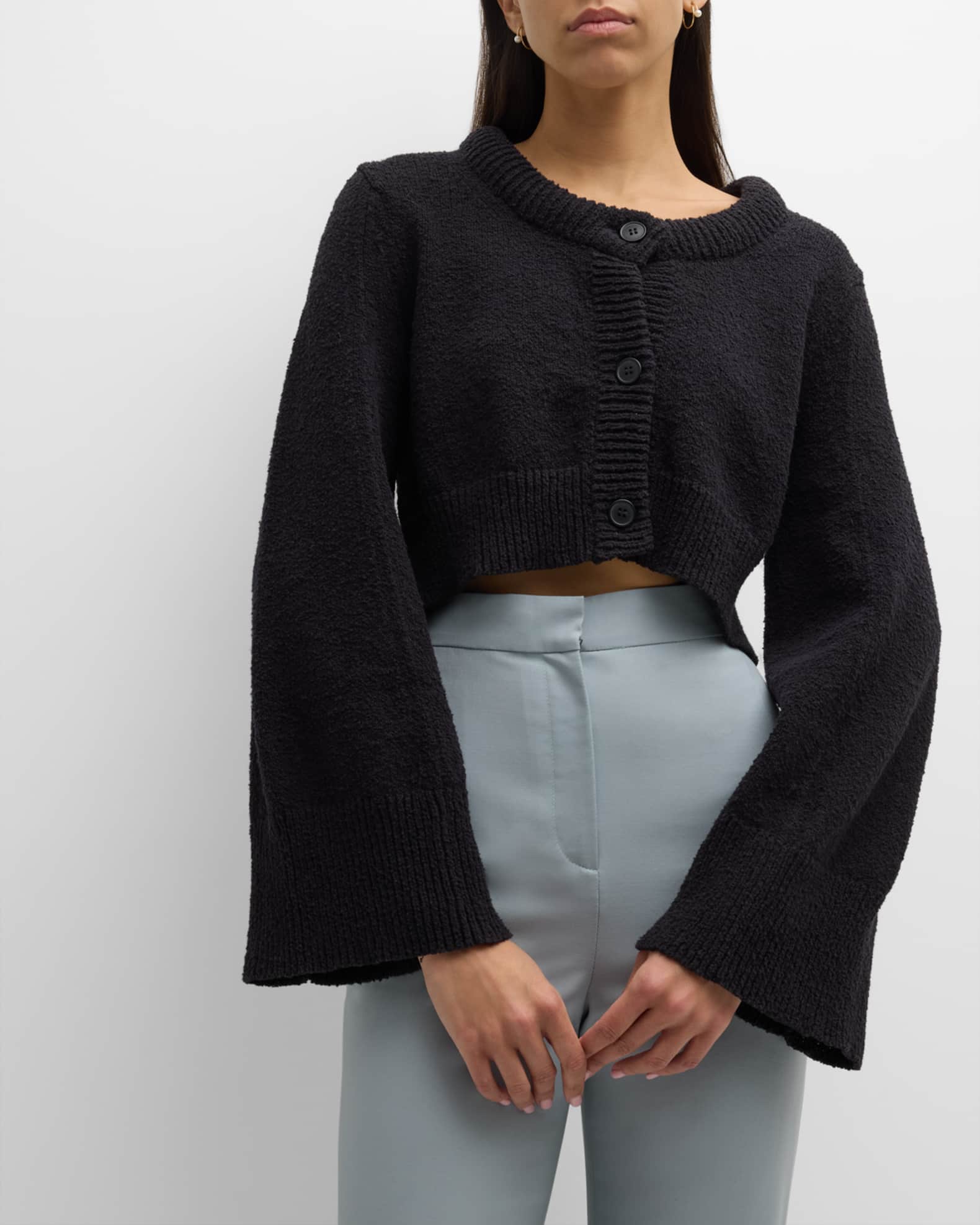 Loulou Studio Armand Crop Cardigan | Neiman Marcus
