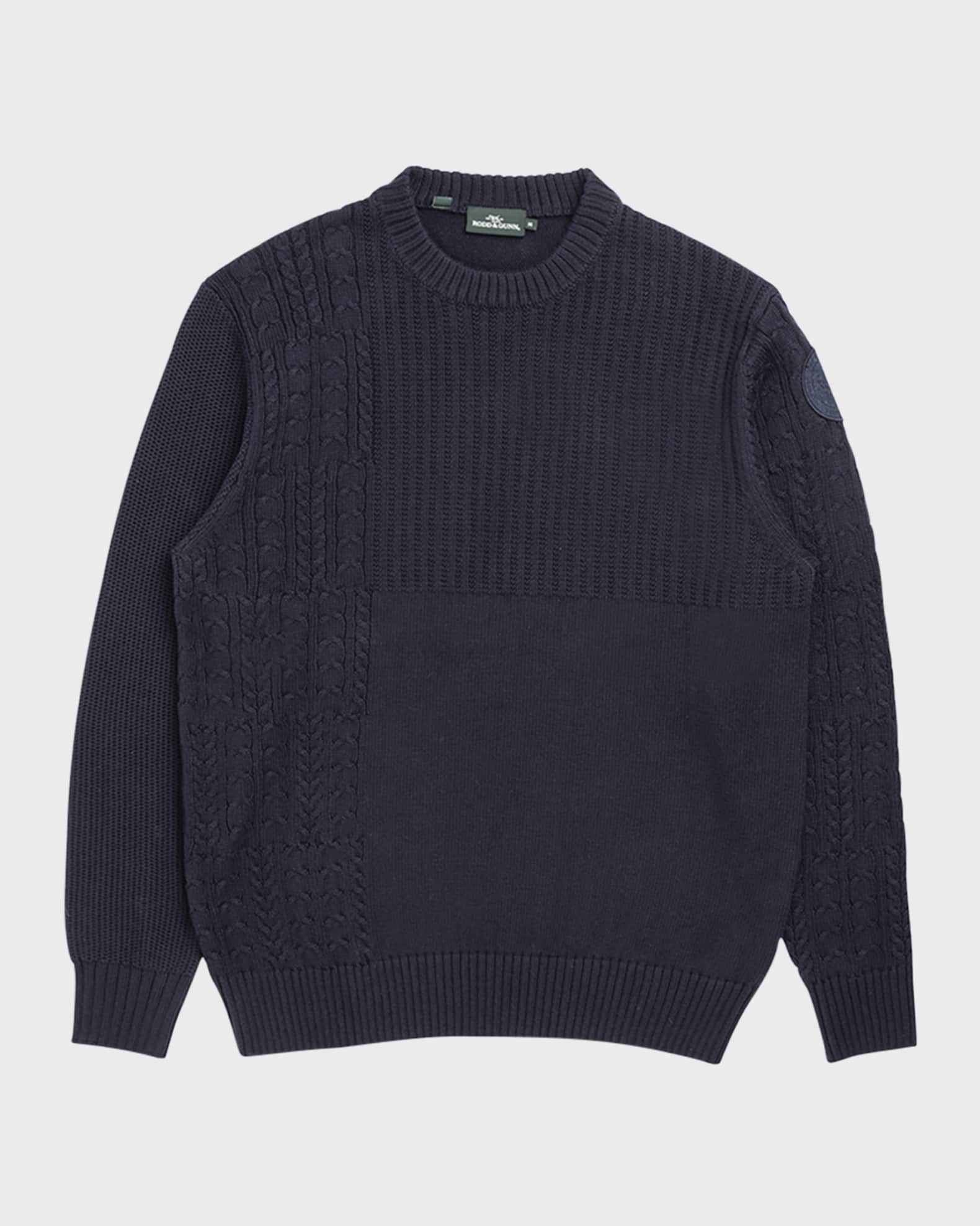 Rodd & Gunn Men's Gowanbridge Multi-Cable Knit Crewneck Sweater | Neiman Marcus