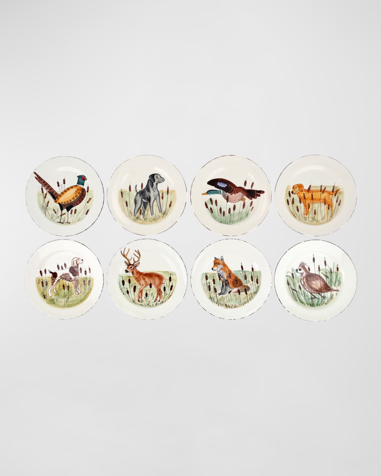 Vietri Wildlife Assorted Dinner Plates, Set of 8 | Neiman Marcus