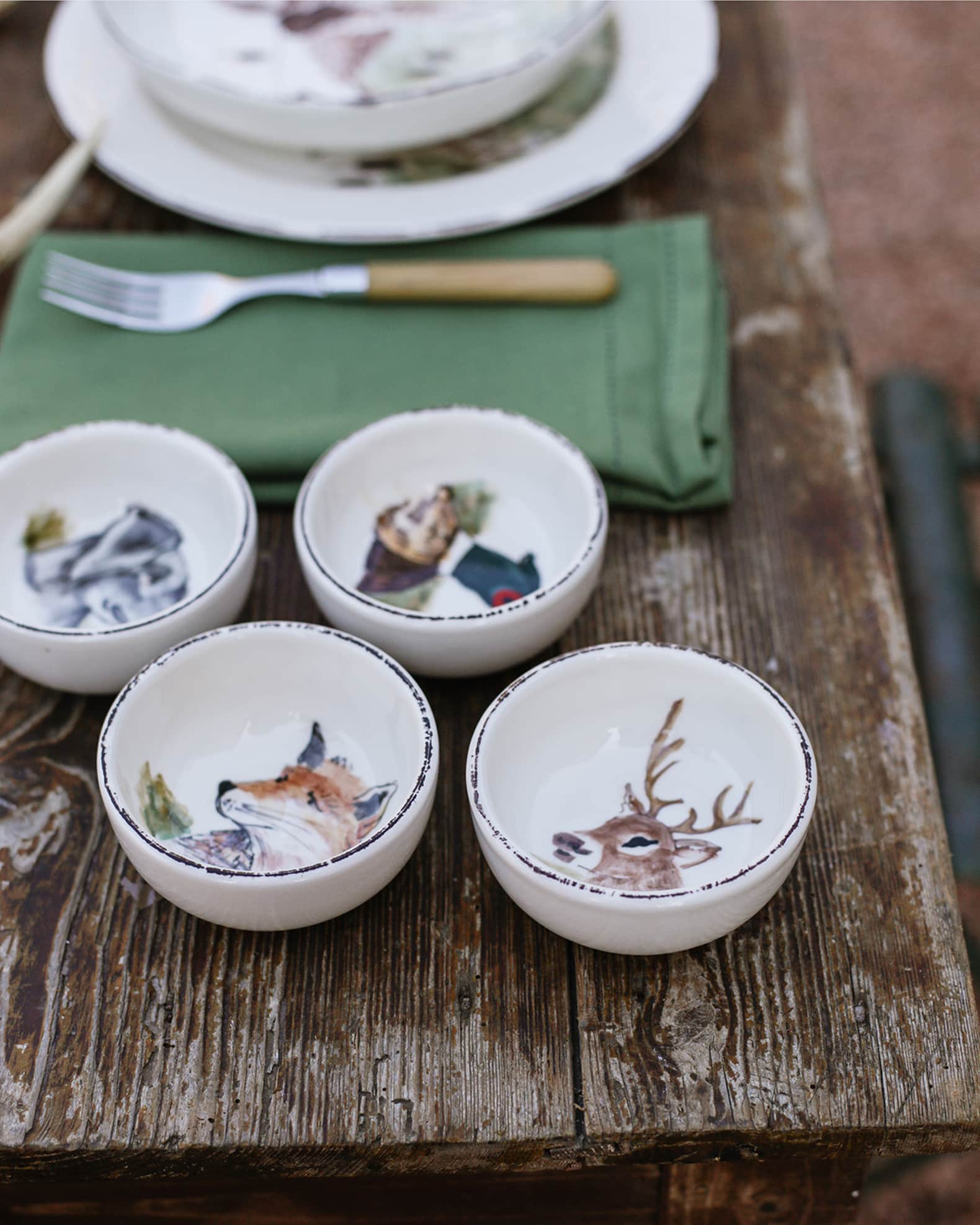 Vietri Wildlife Assorted Condiment Bowls, Set of 8 | Neiman Marcus